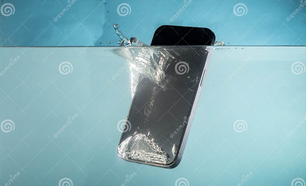 Mobile Phone Sinking into Water - Concept of Risk and Default Stock ...