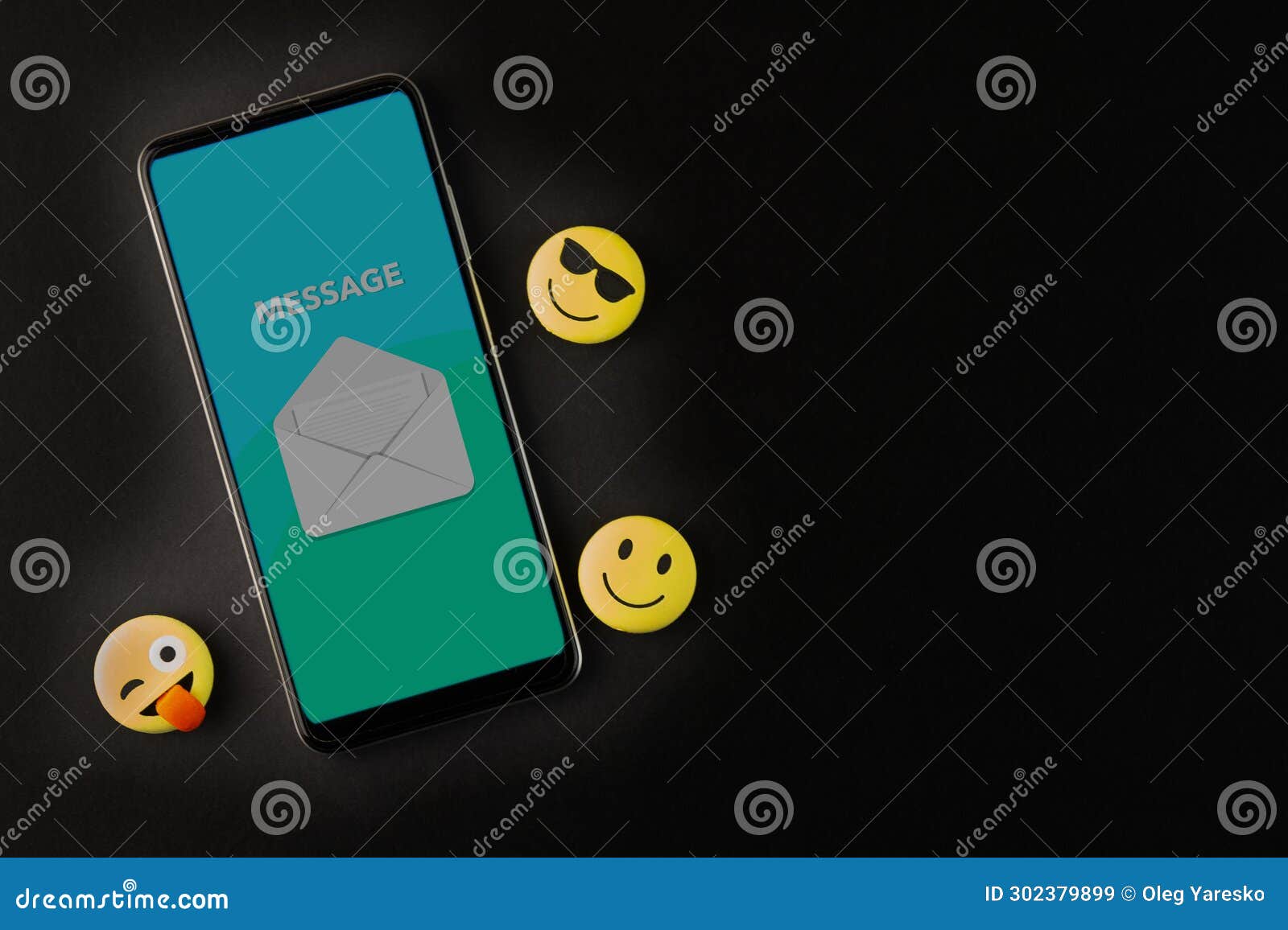 Mobile Phone with Smiley Faces and Emojis. Stock Image - Image of ...