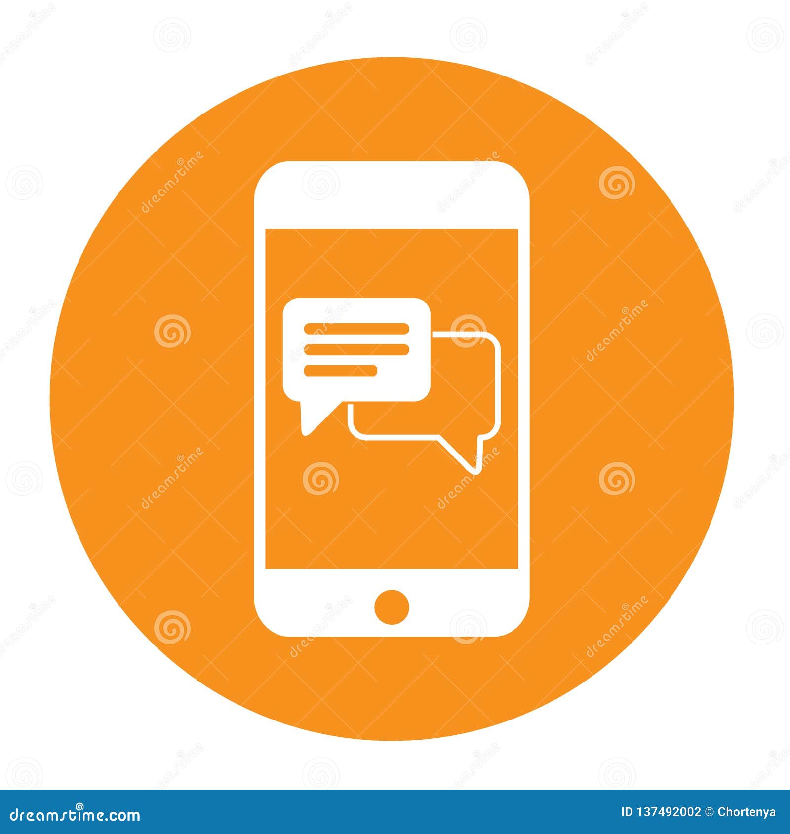 Mobile Phone Sms Chat Icon Vector Eps 10. Mobile Phone Sms Icon Stock ...