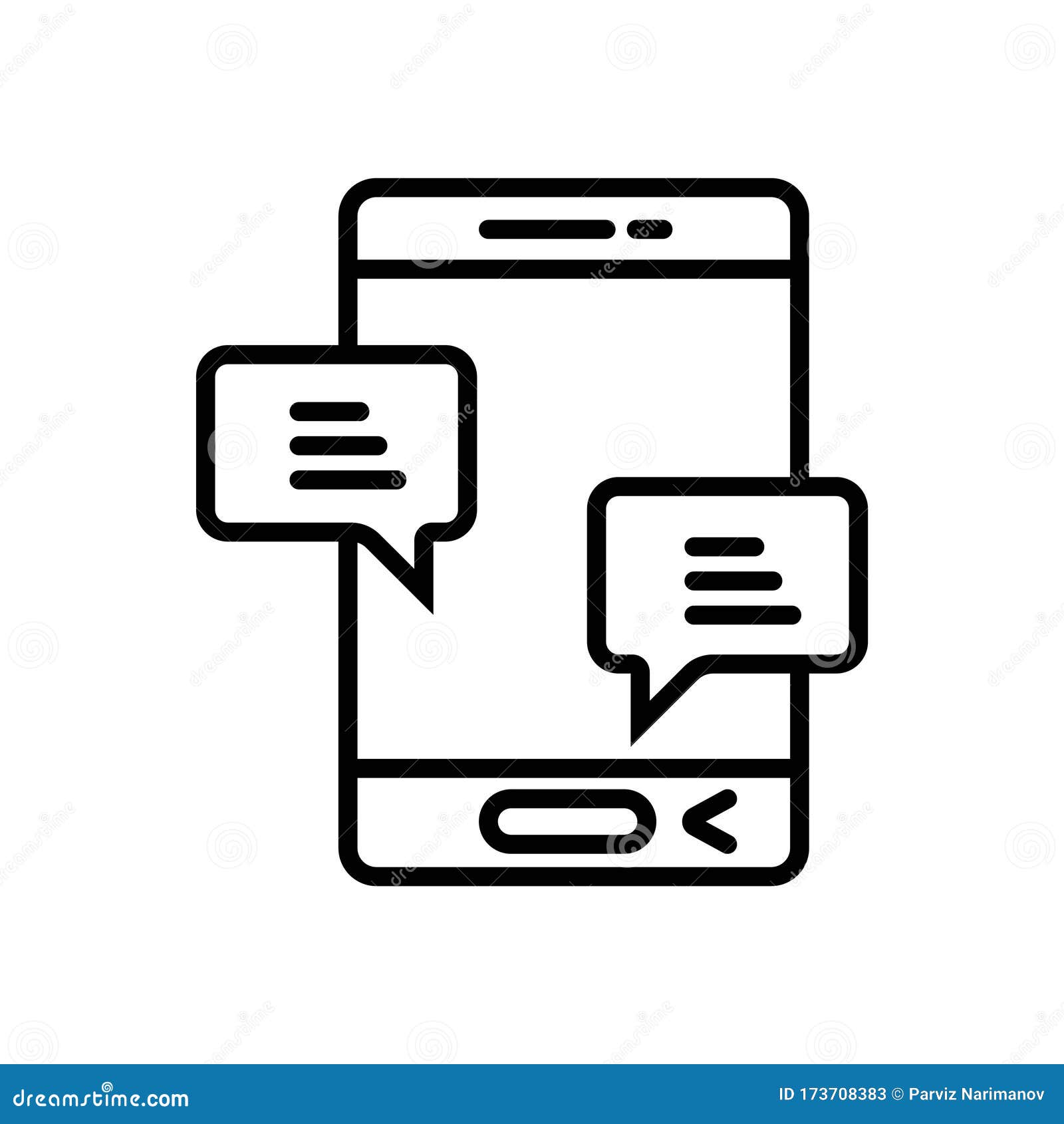 Mobile Phone Sms Icon Vector Stock Vector - Illustration of texting ...