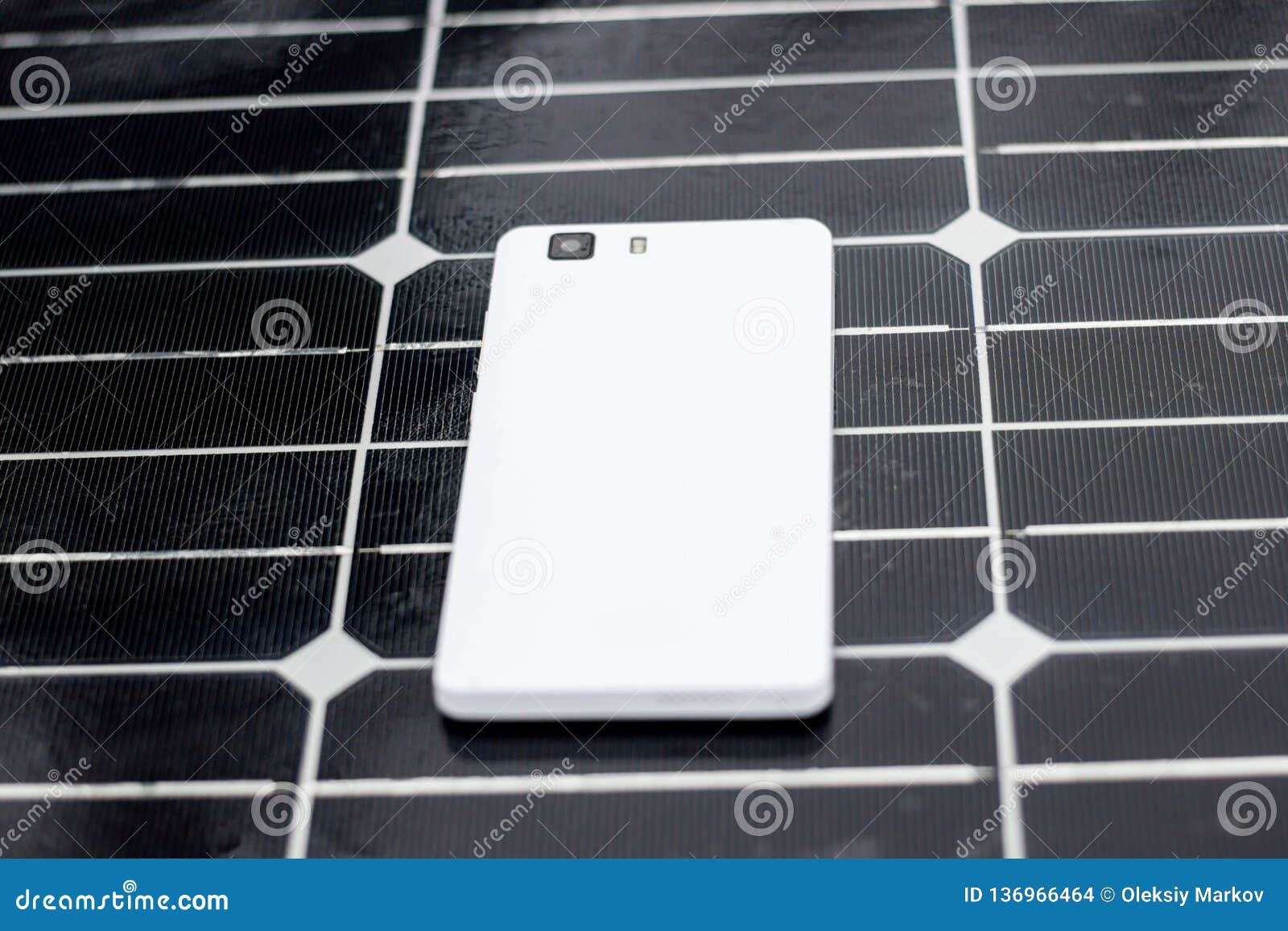Mobile Phone on a Solar Panel Outdoor Close Up Stock Photo - Image of ...