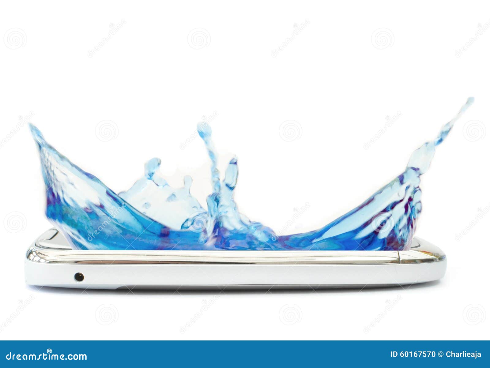 Mobile phone splash stock photo. Image of phone, technology - 60167570