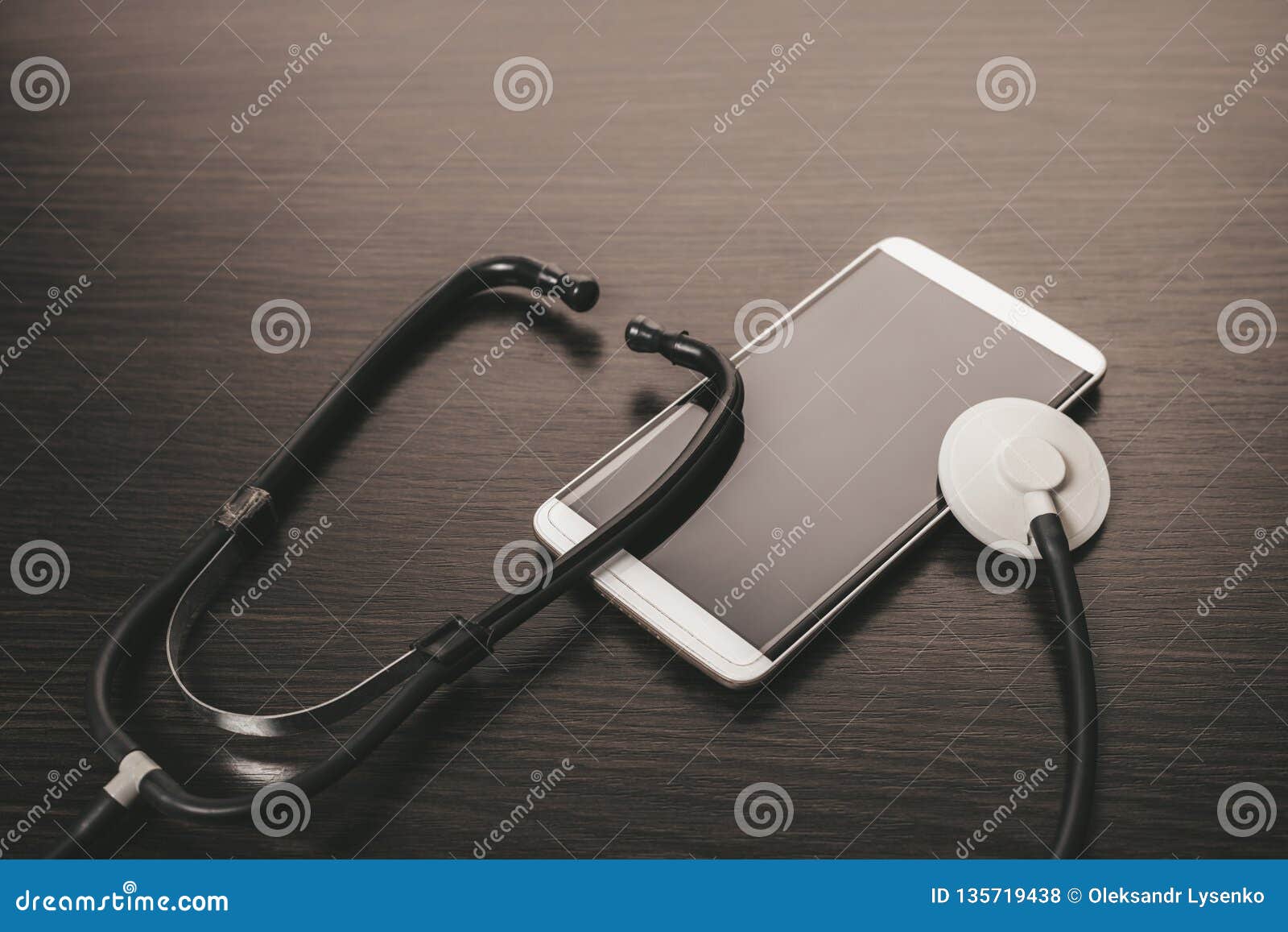 Mobile Phone and Stethoscope Stock Photo - Image of service, digital ...