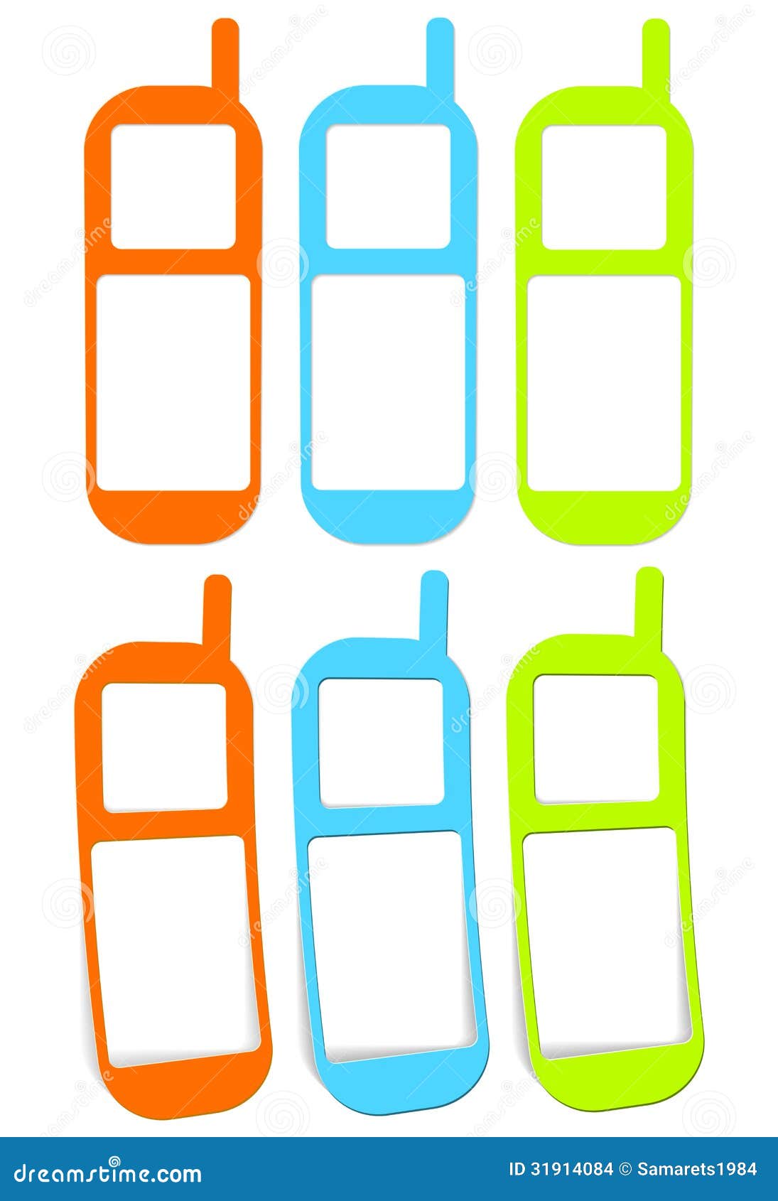 Mobile Phone Sticker stock vector. Illustration of item - 31914084