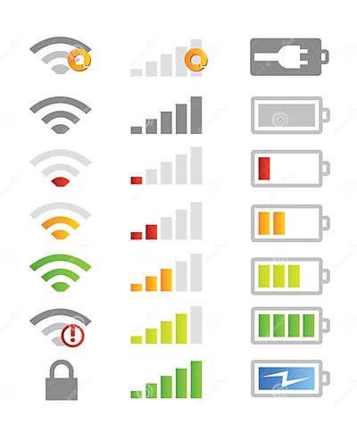 Mobile phone system icons stock vector. Illustration of area - 16686541