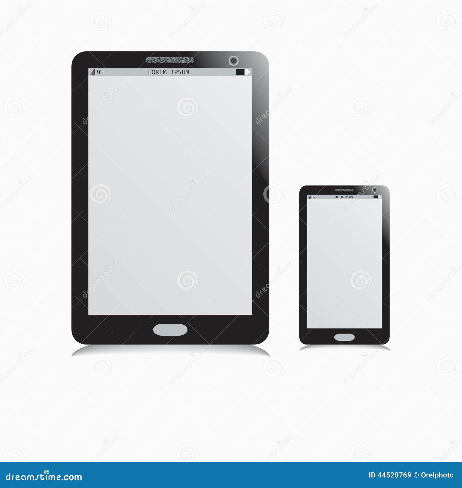 Mobile phone and tablet stock vector. Illustration of connection - 44520769