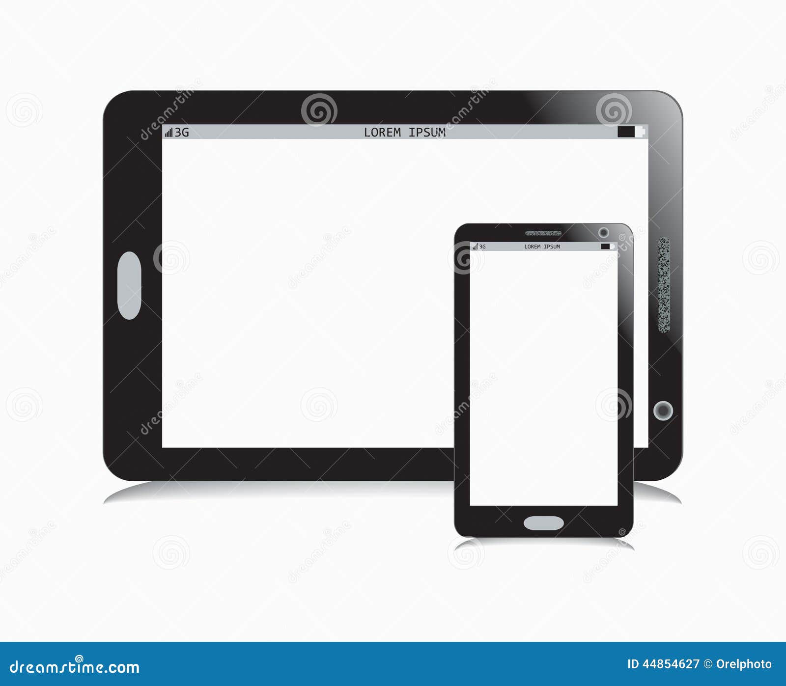 Mobile phone and tablet stock vector. Illustration of organizer - 44854627