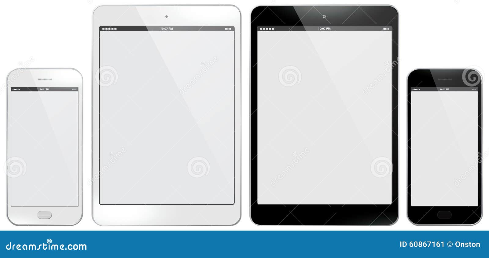 Mobile Phone and Tablet PC Vector Illustration. Stock Vector ...