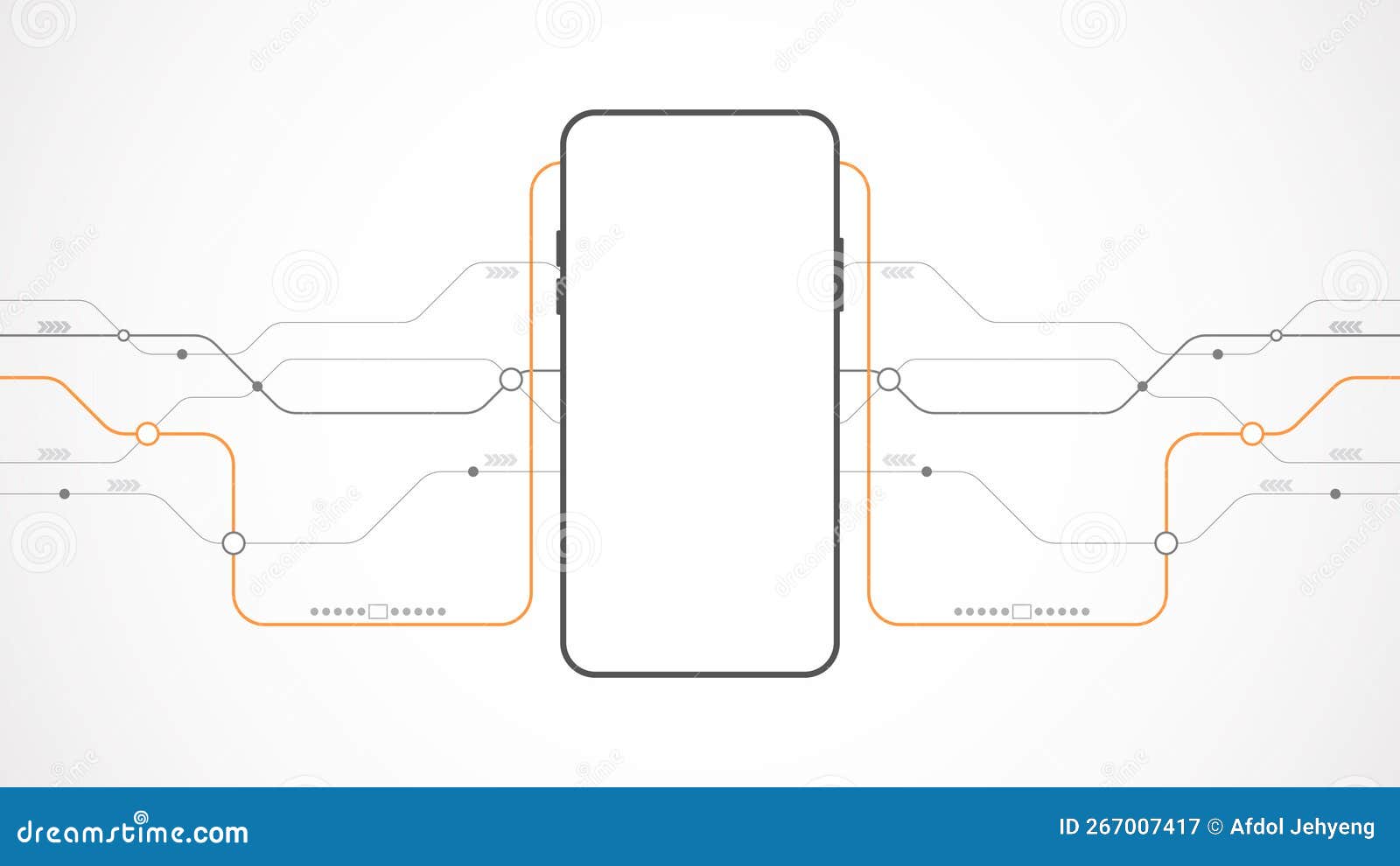 Mobile Phone Technology Background Abstract. Technology with Line ...