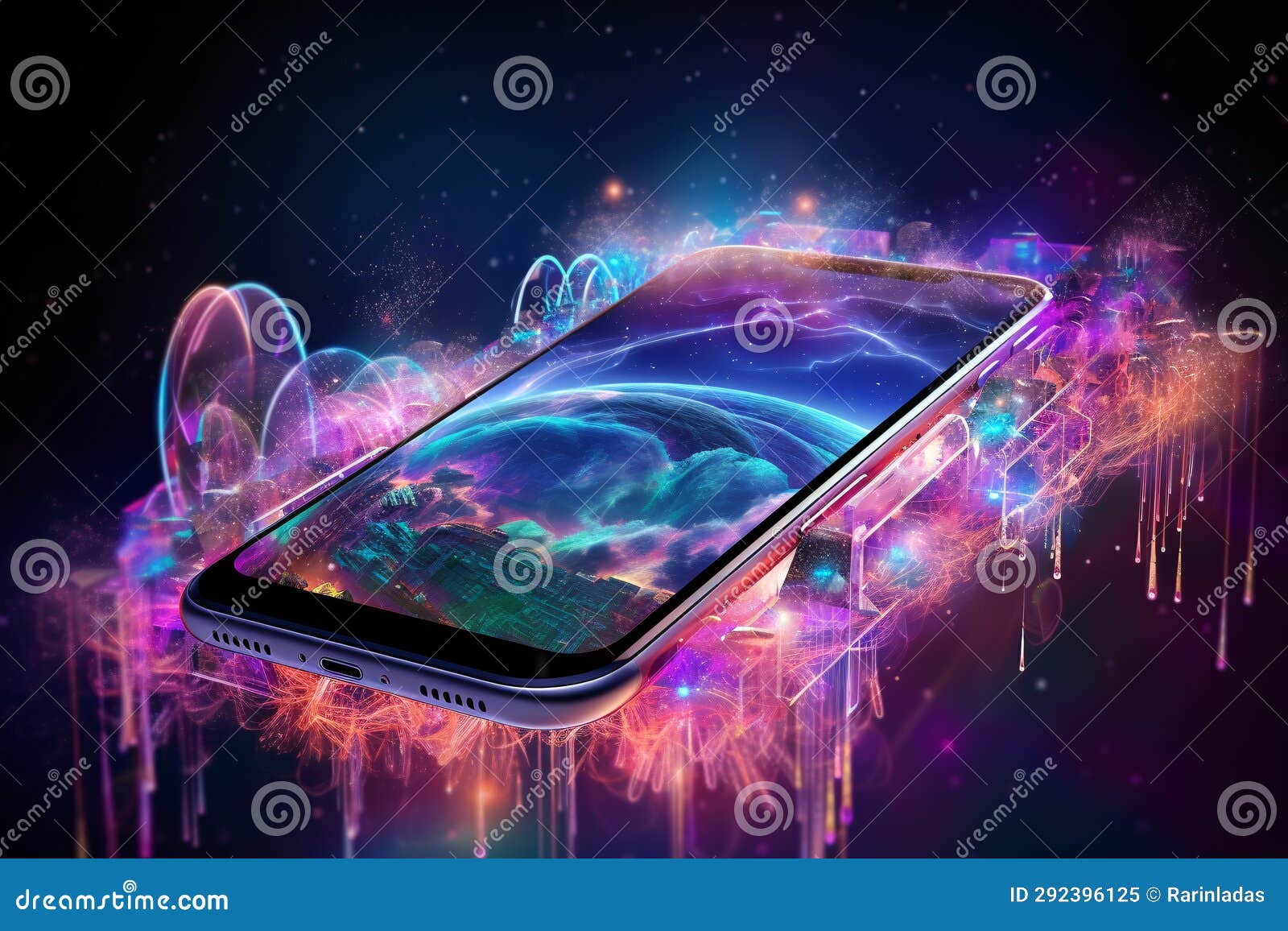 Multiverse Technology And Human Eyeball Vector Illustration ...