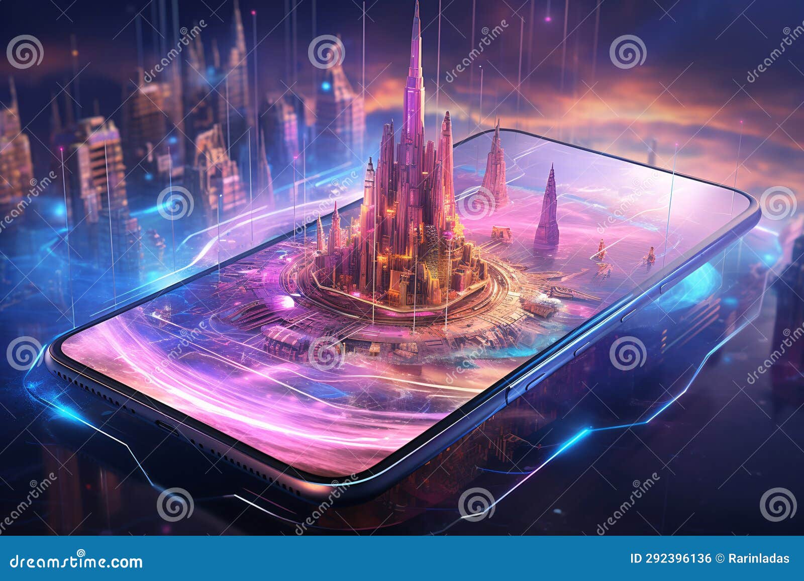 Mobile Phone Technology Connects To the Internet, Surfing the ...