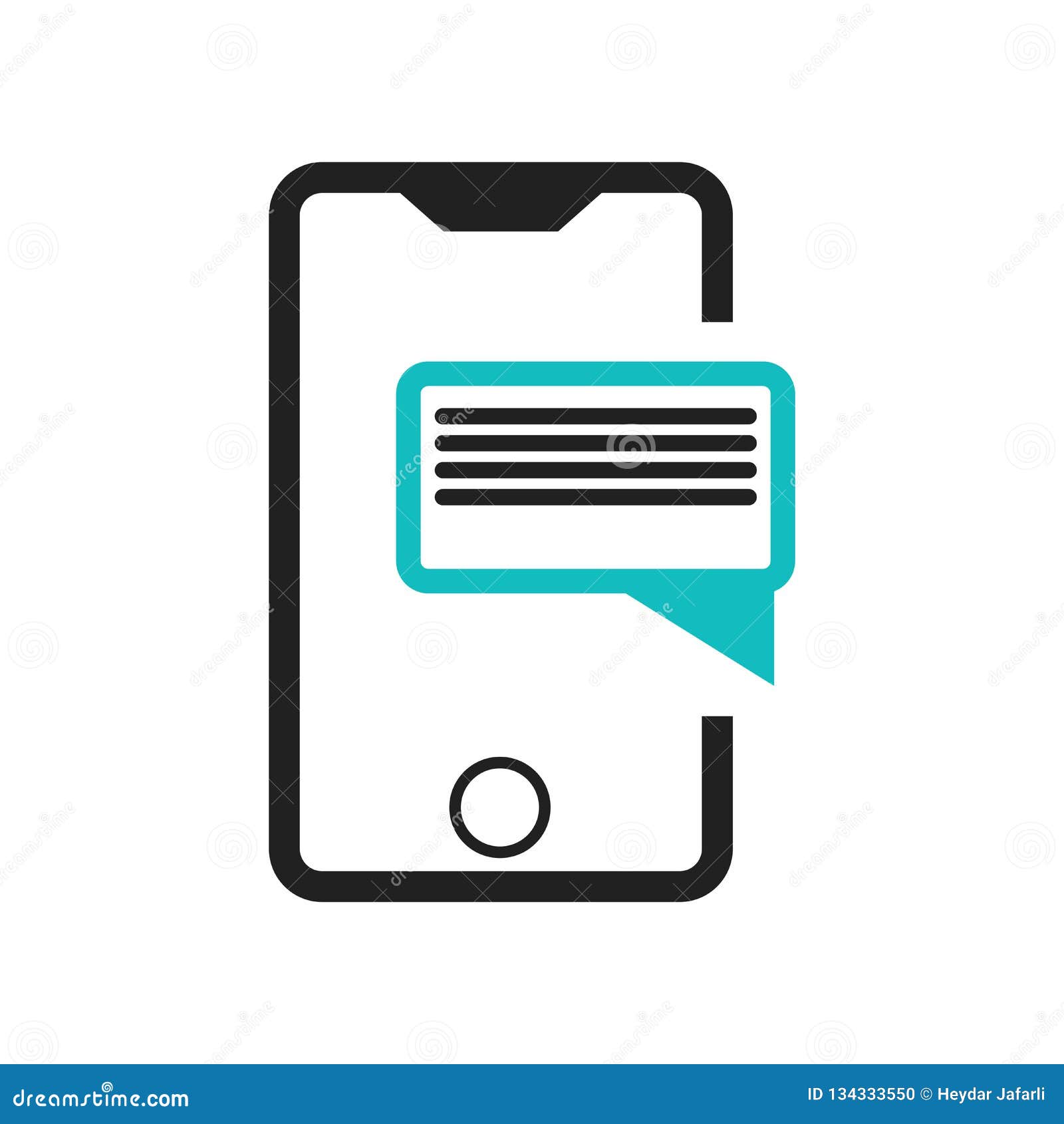 Mobile Phone Text Data Symbol Icon Vector Sign and Symbol Isolated on ...