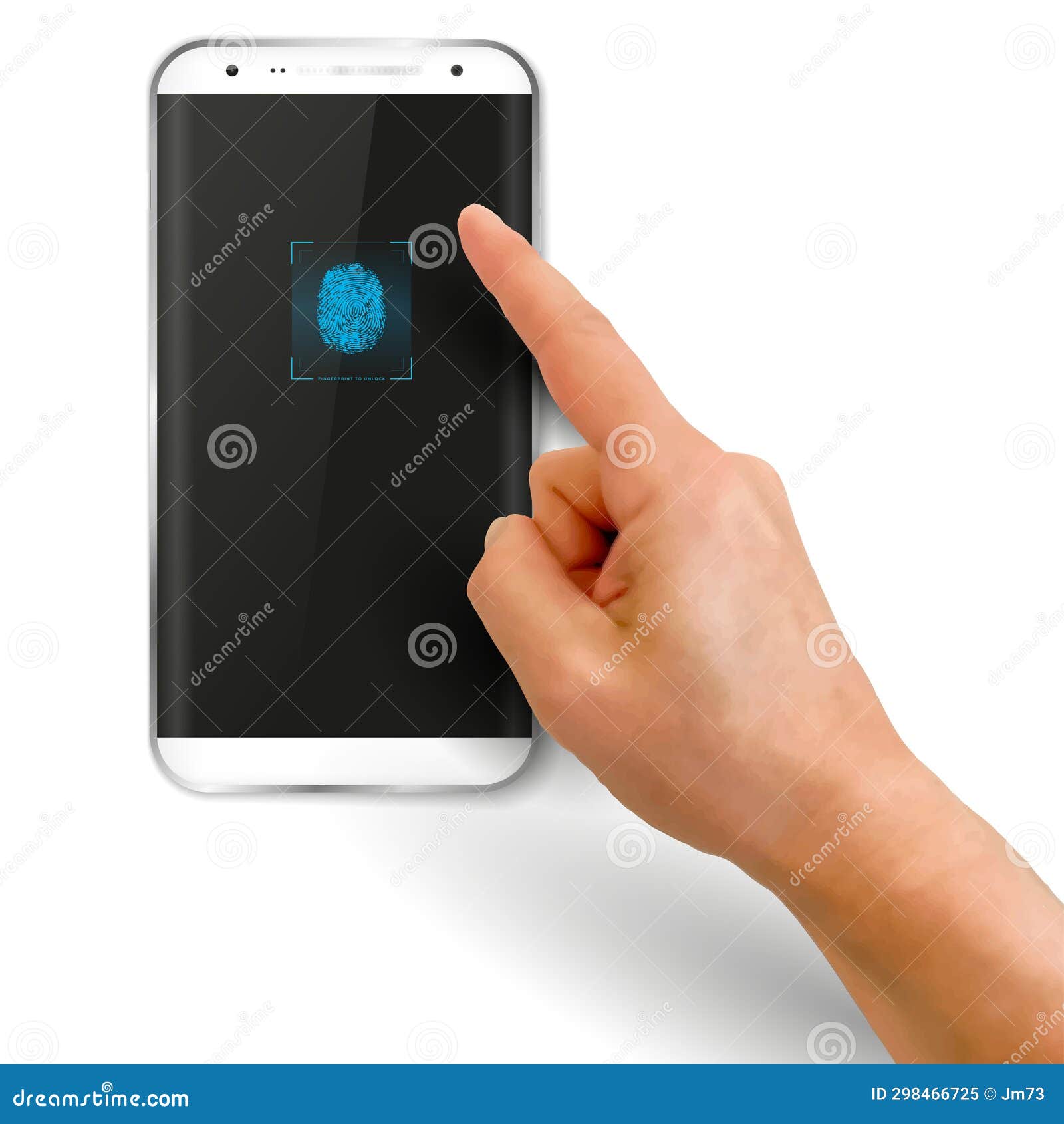 Mobile Phone Touchscreen Interface with Hand and Fingerprint Scanner ...