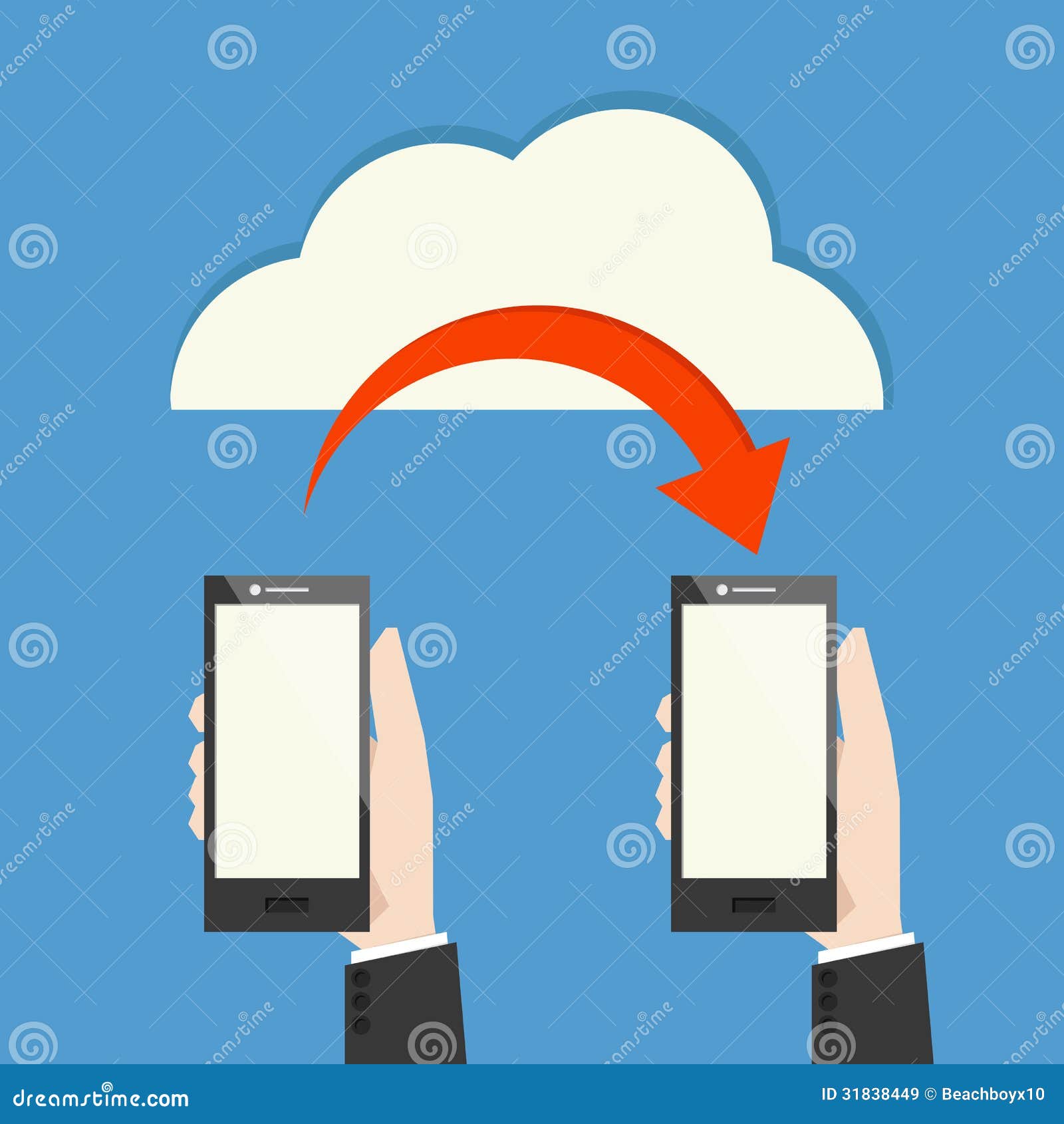 Transferring Data Background Cartoon Vector | CartoonDealer.com #84731553