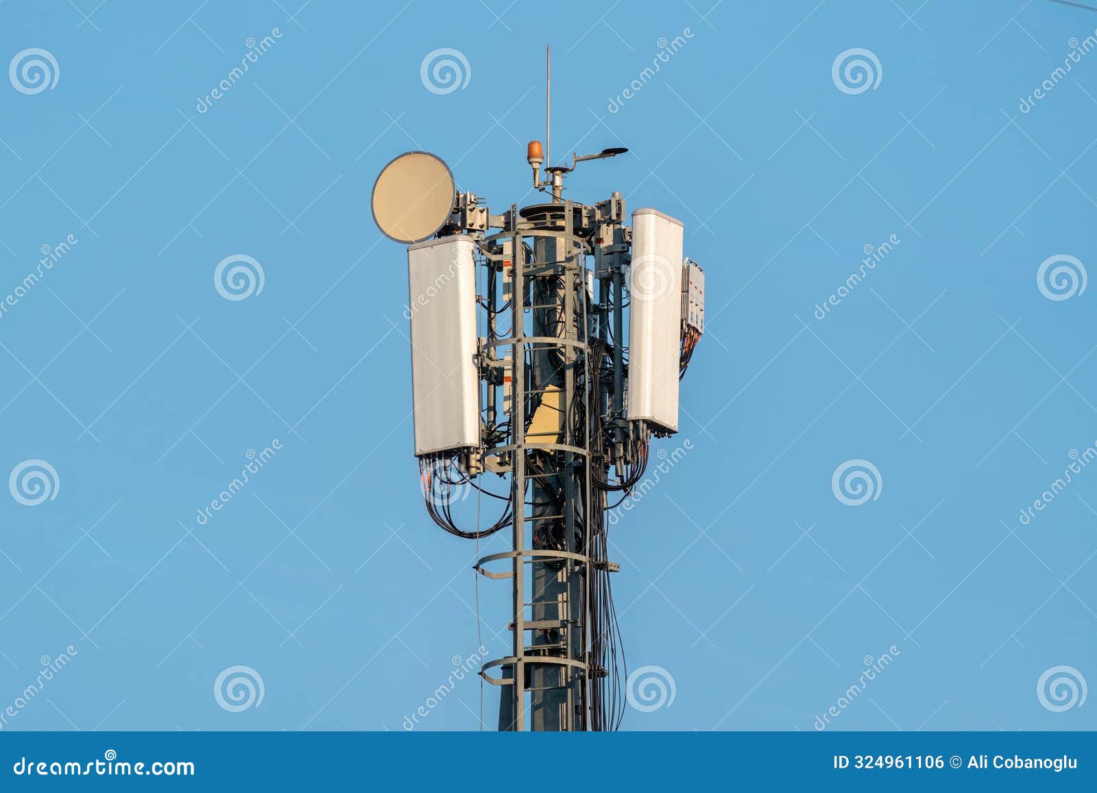 Mobile Phone Transmitter, Telephone Antenna Stock Photo - Image of ...