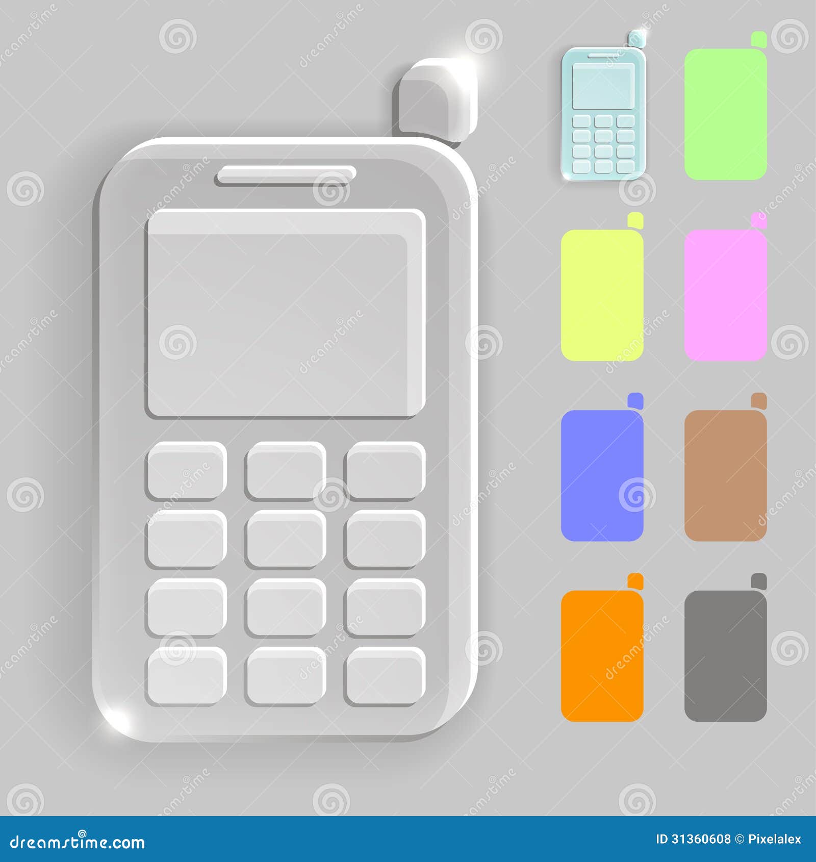 Mobile Phone Transparent Icon Stock Vector - Illustration of business ...