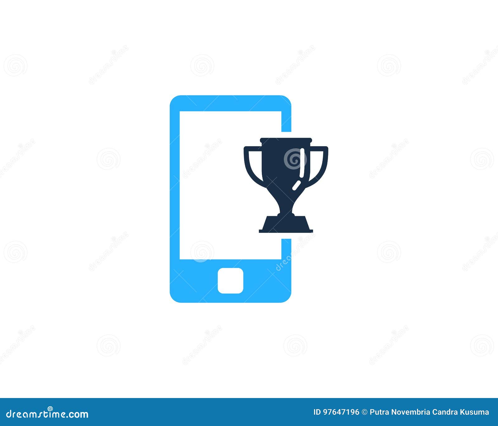 Mobile Phone Trophy Icon Logo Design Element Stock Vector ...