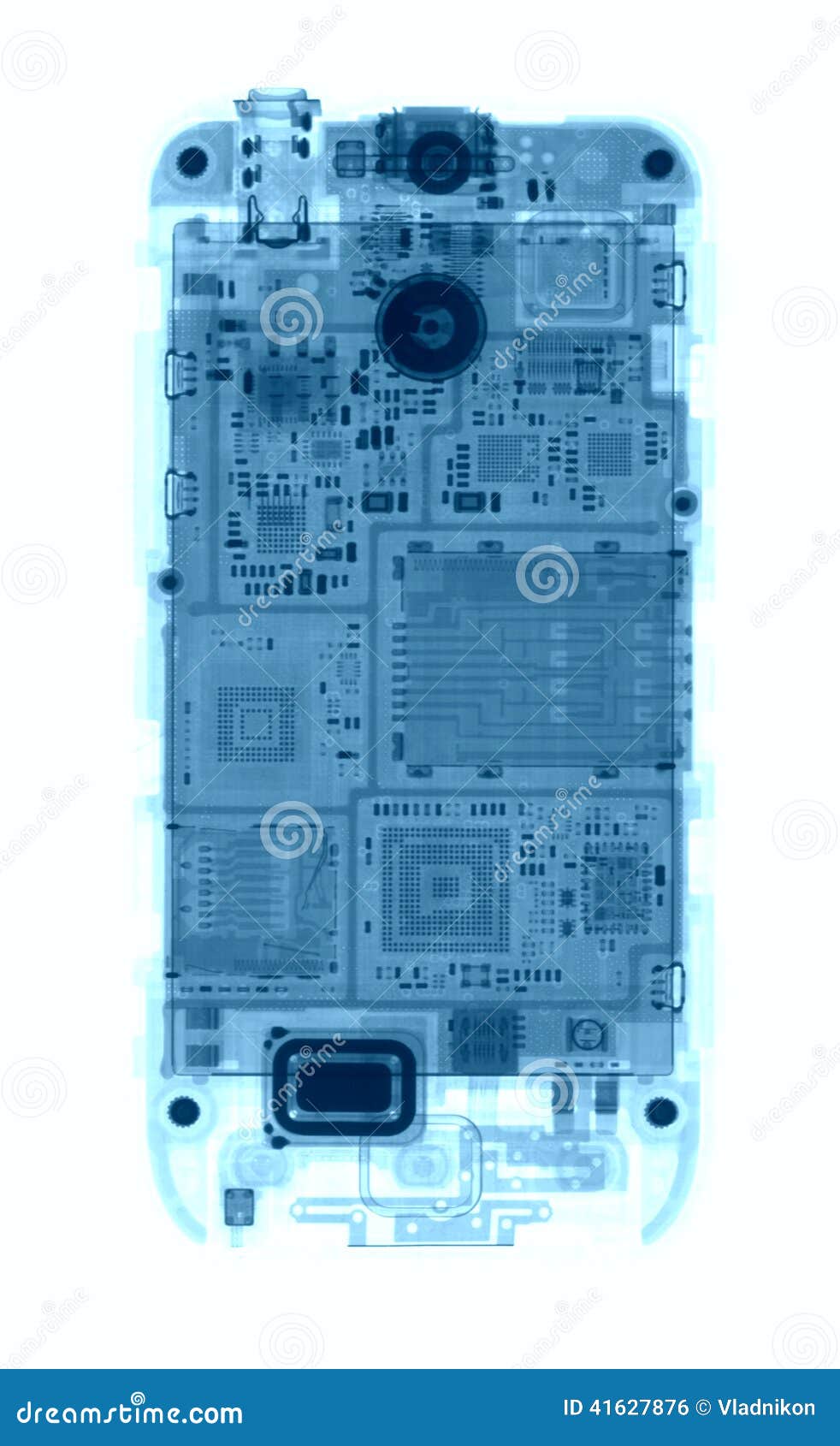 Mobile Phone Under the X-rays Stock Photo - Image of display, household ...