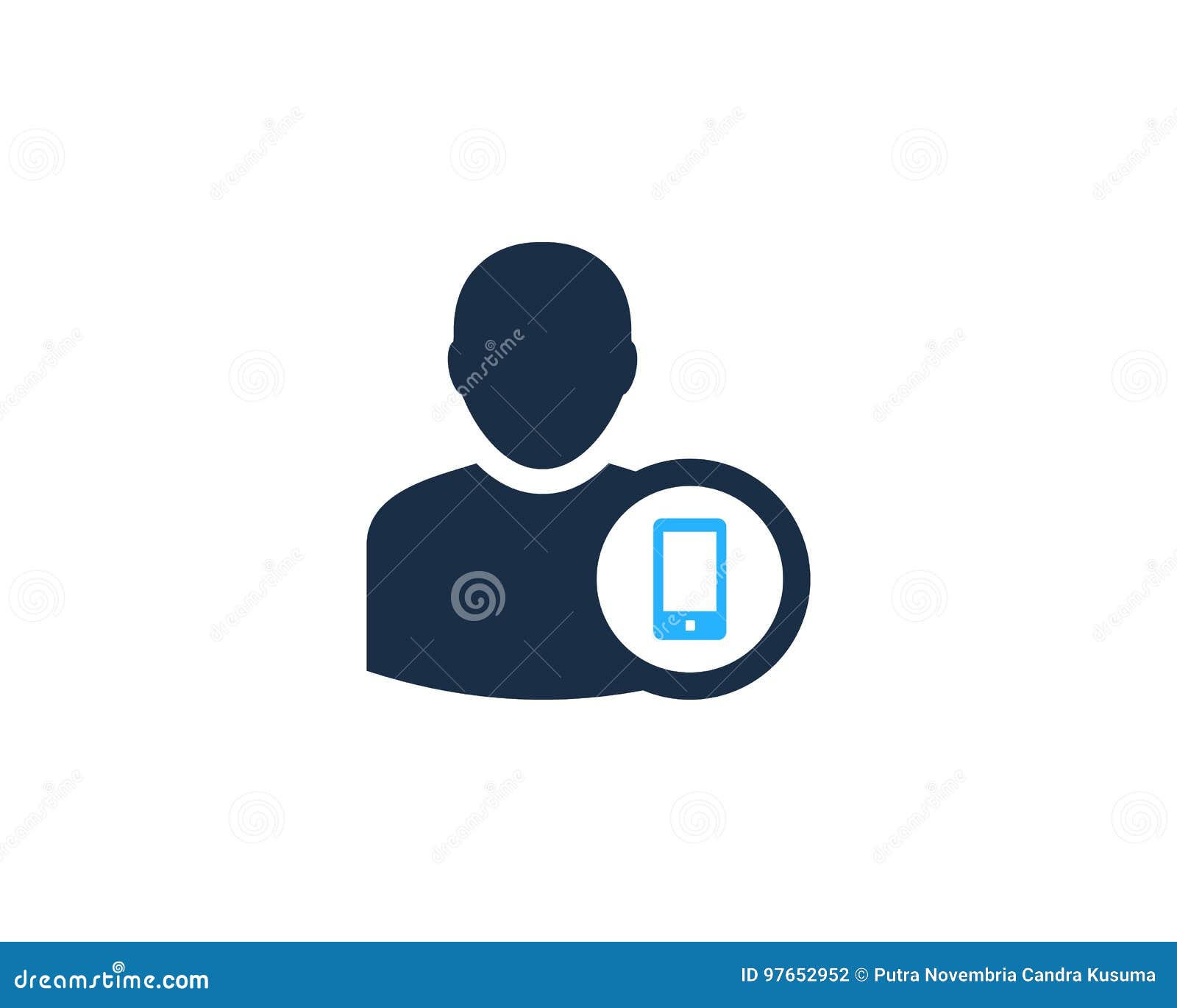 Mobile Phone User Icon Logo Design Element Stock Vector - Illustration ...