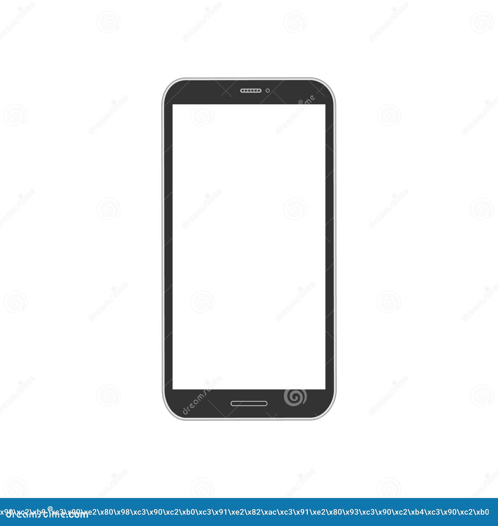 Mobile Phone Vector Icon Isolated. Smartphone Shape with with Empty ...