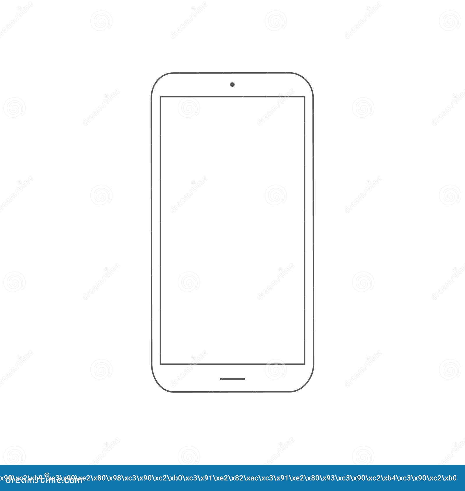 Smartphone The Shape Of A Modern Mobile Phone. Vector Modern Keyboard ...