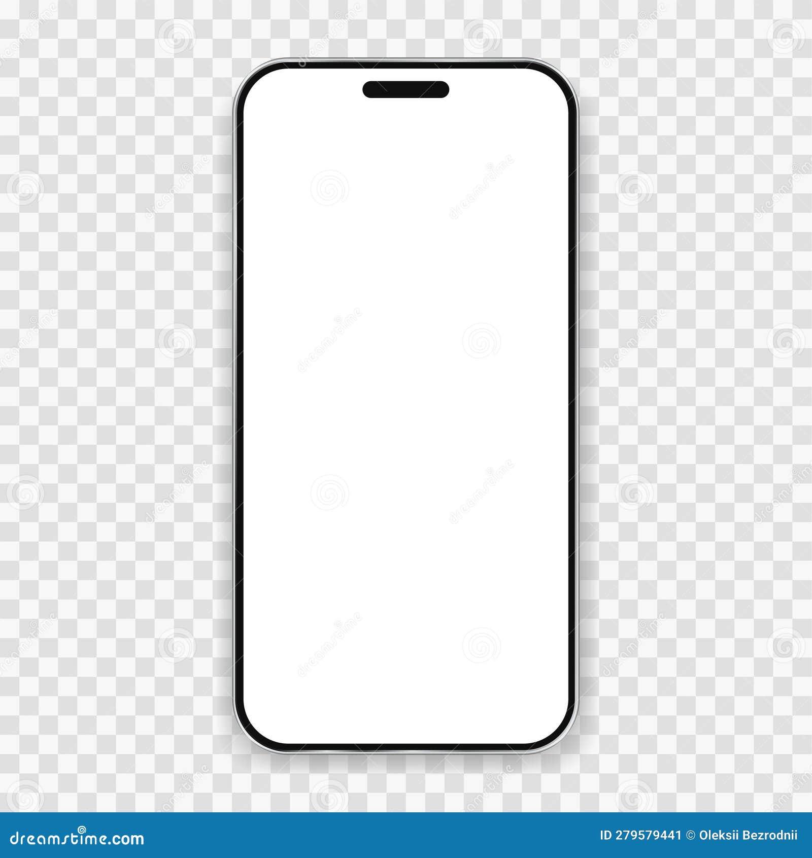 Mobile Phone Vector Mockup. Blank Smartphone Stock Vector ...
