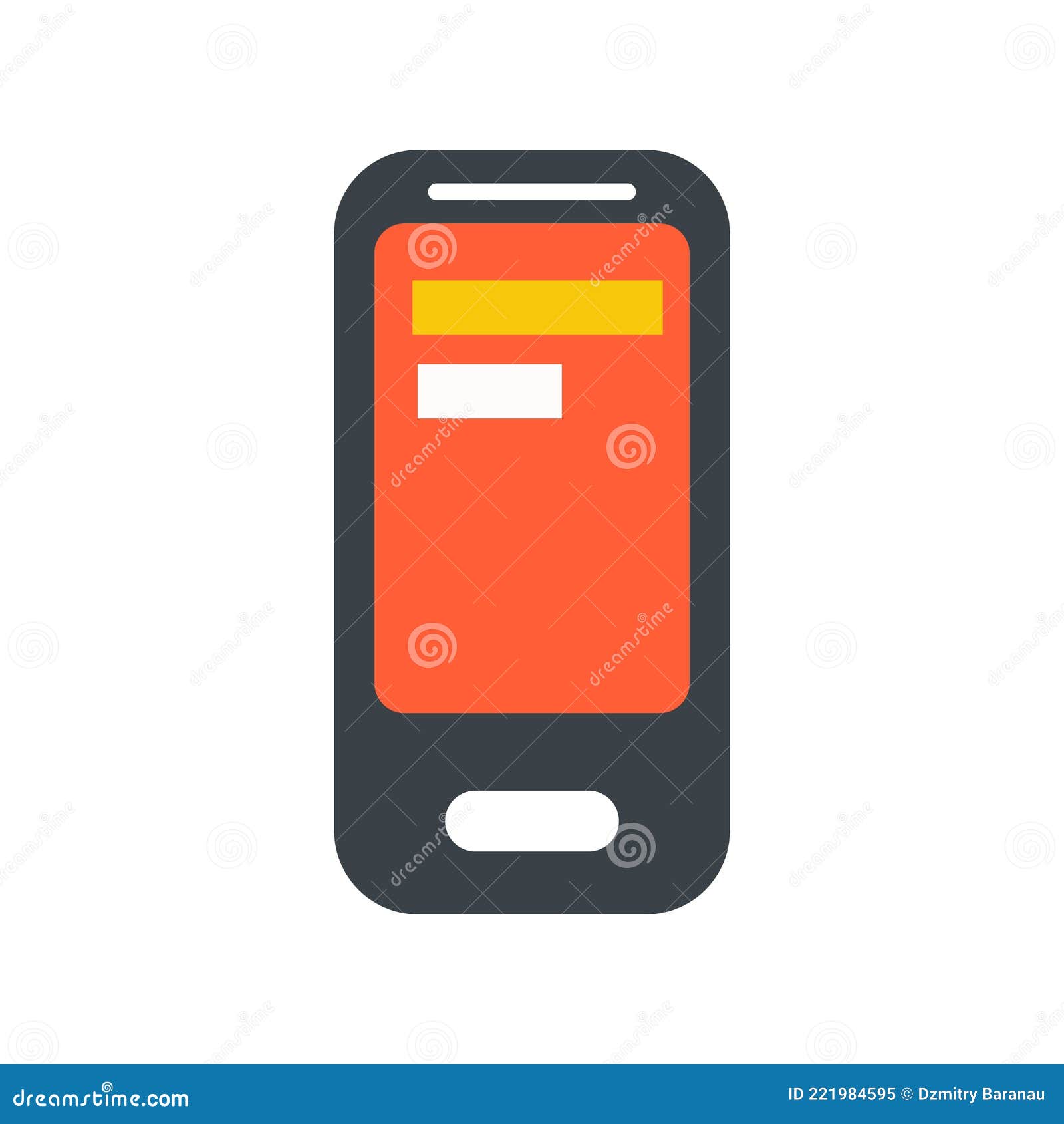 Mobile Phone Vector Technology Screen Device Illustration. Smartphone ...