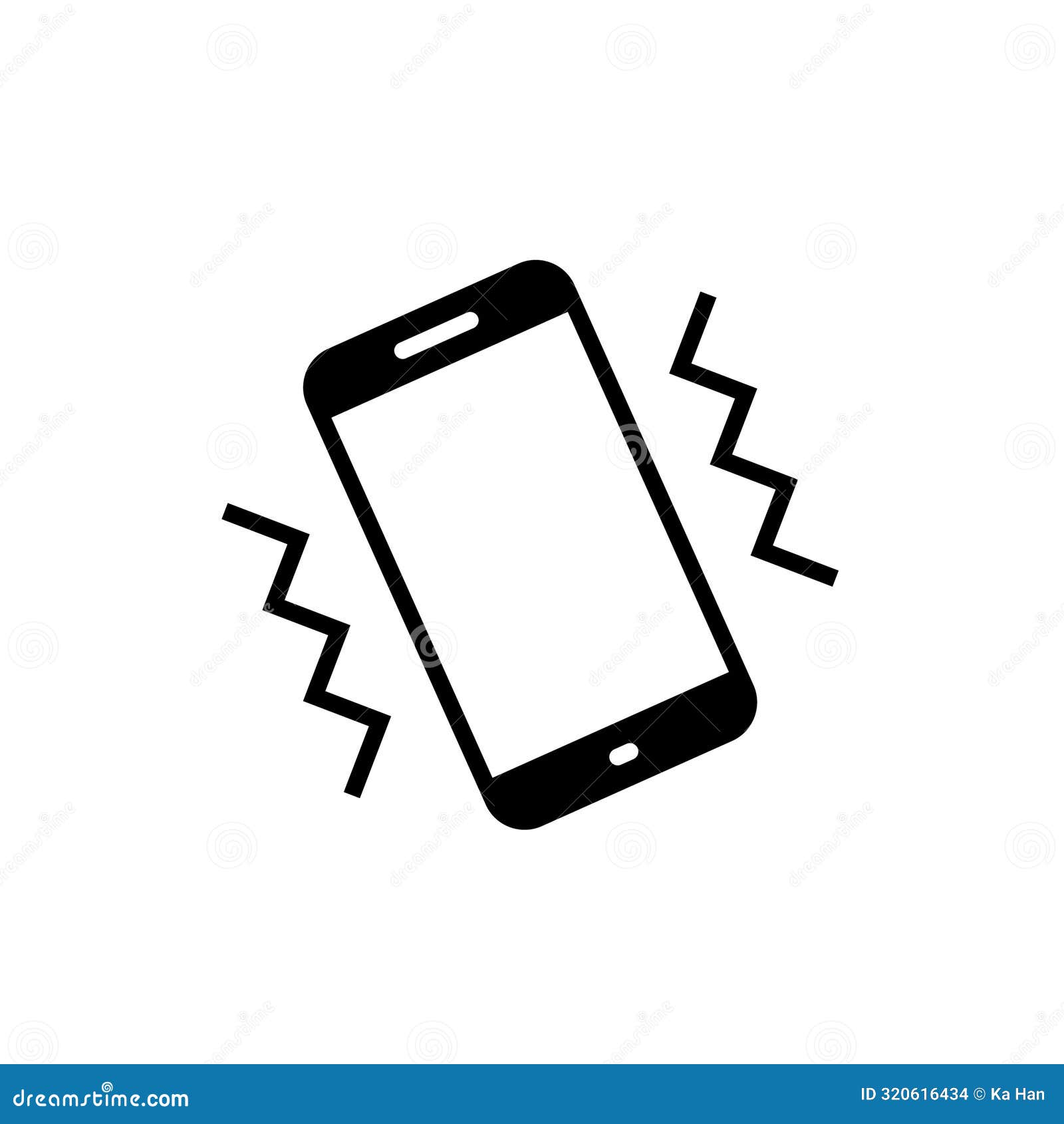 Mobile Phone Vibration Icon. Vibrate Mode Concept Stock Vector ...