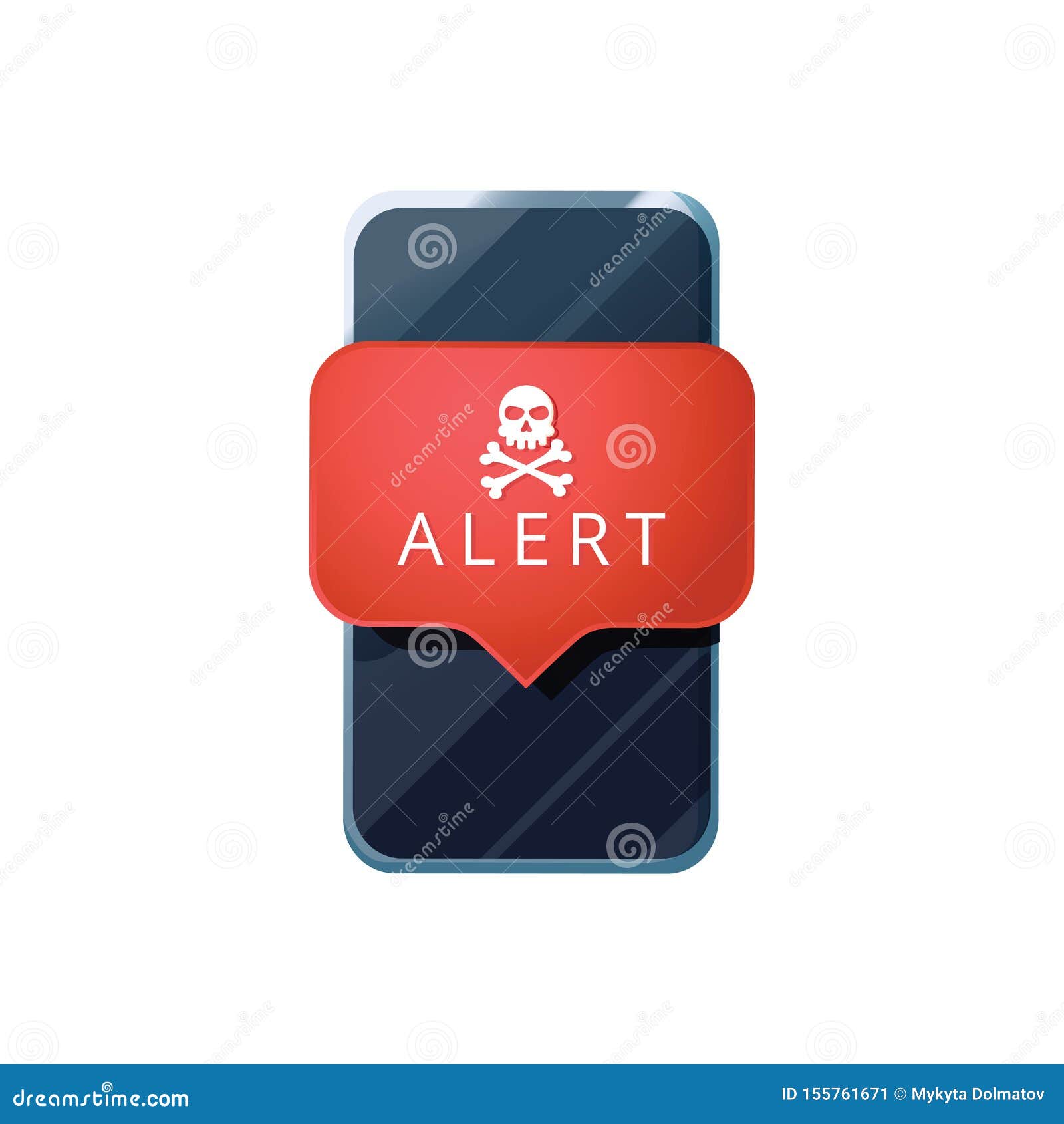 Mobile Phone Virus Alert. Malware Smartphone Scam Phishing Security ...