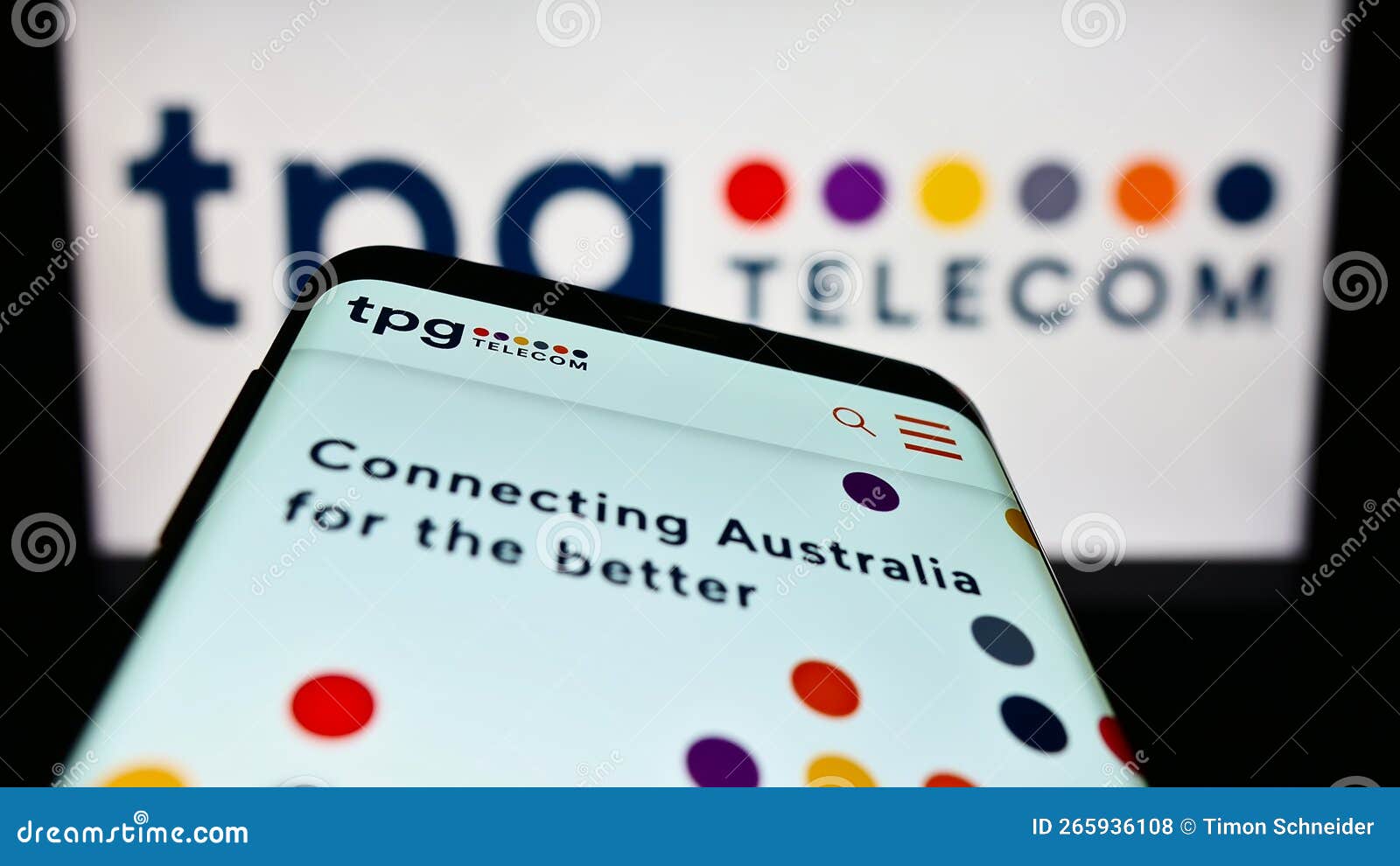 Mobile Phone with Website of Australian Company TPG Telecom Limited on ... Mobile Phone with Website of Australian Company TPG Telecom Limited on ...