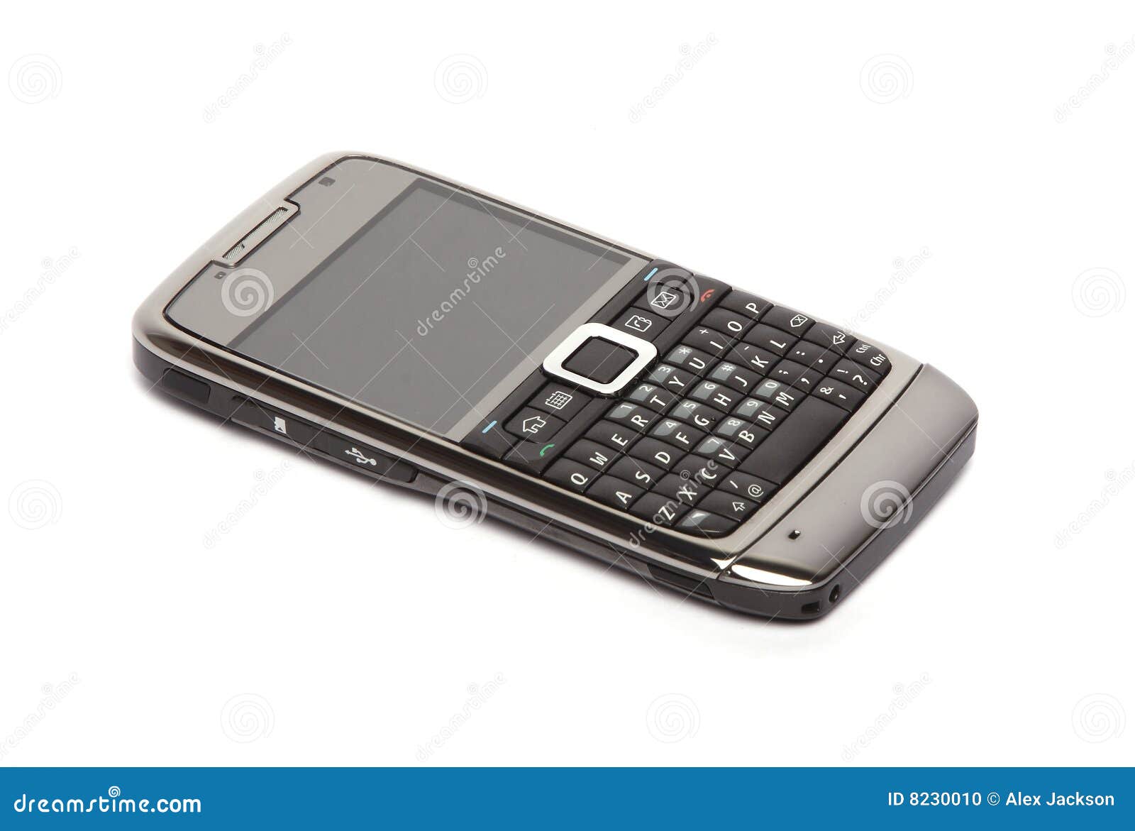 Mobile Phone on White Background Stock Photo - Image of telephone ...