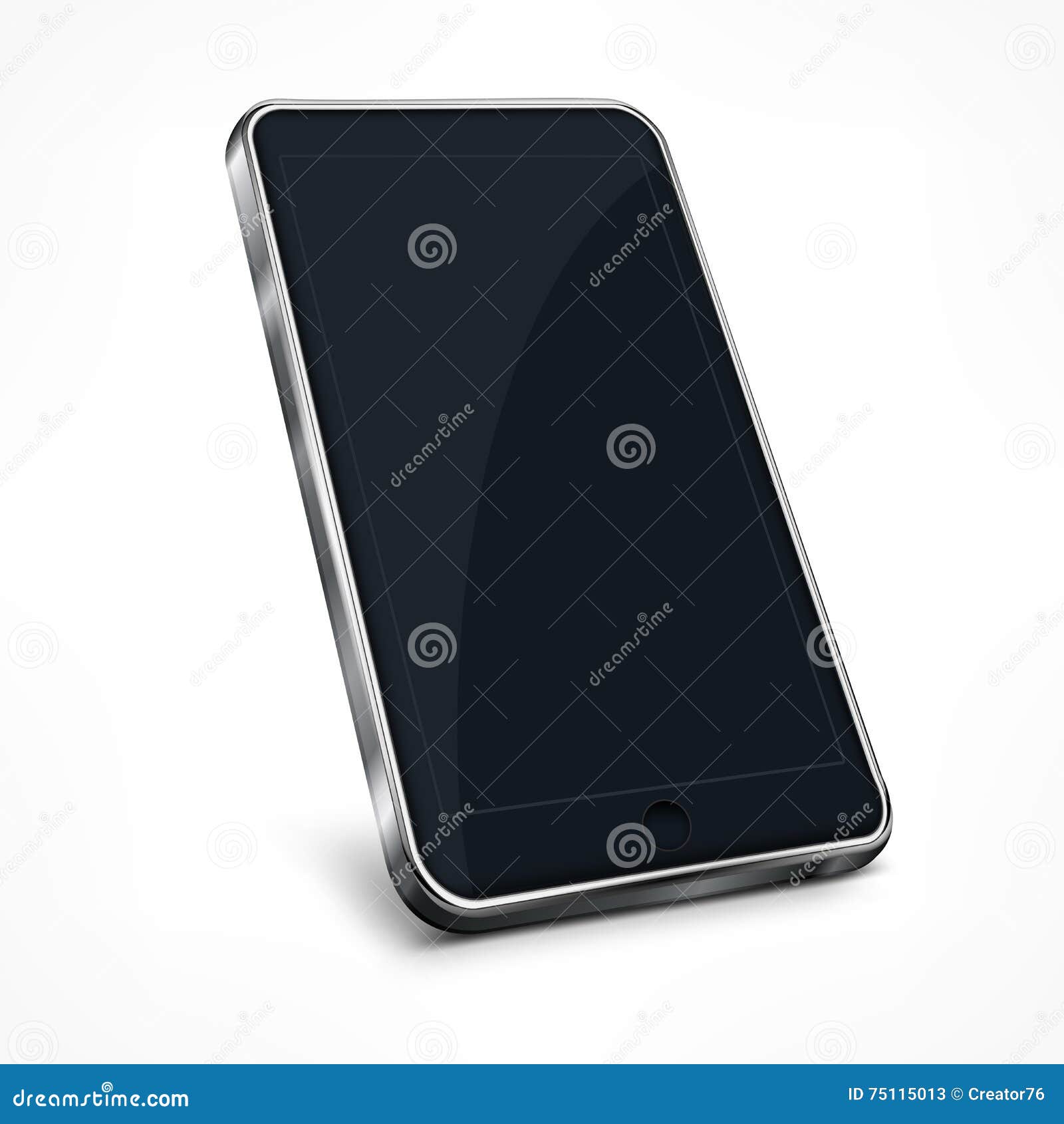 Mobile phone on white stock vector. Illustration of equipment - 75115013