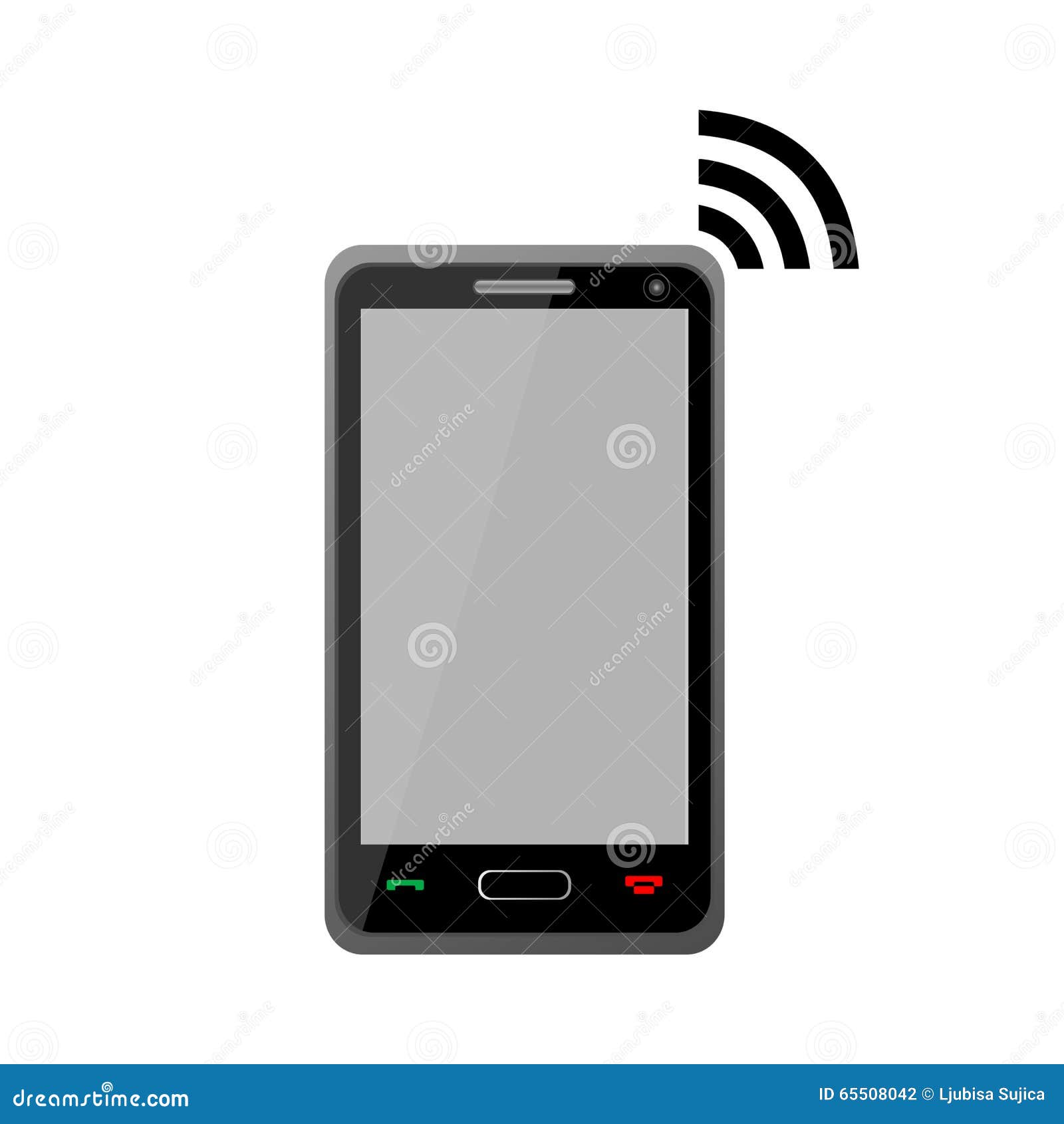 Mobile Phone Wi-Fi Sign - Illustration Stock Illustration ...