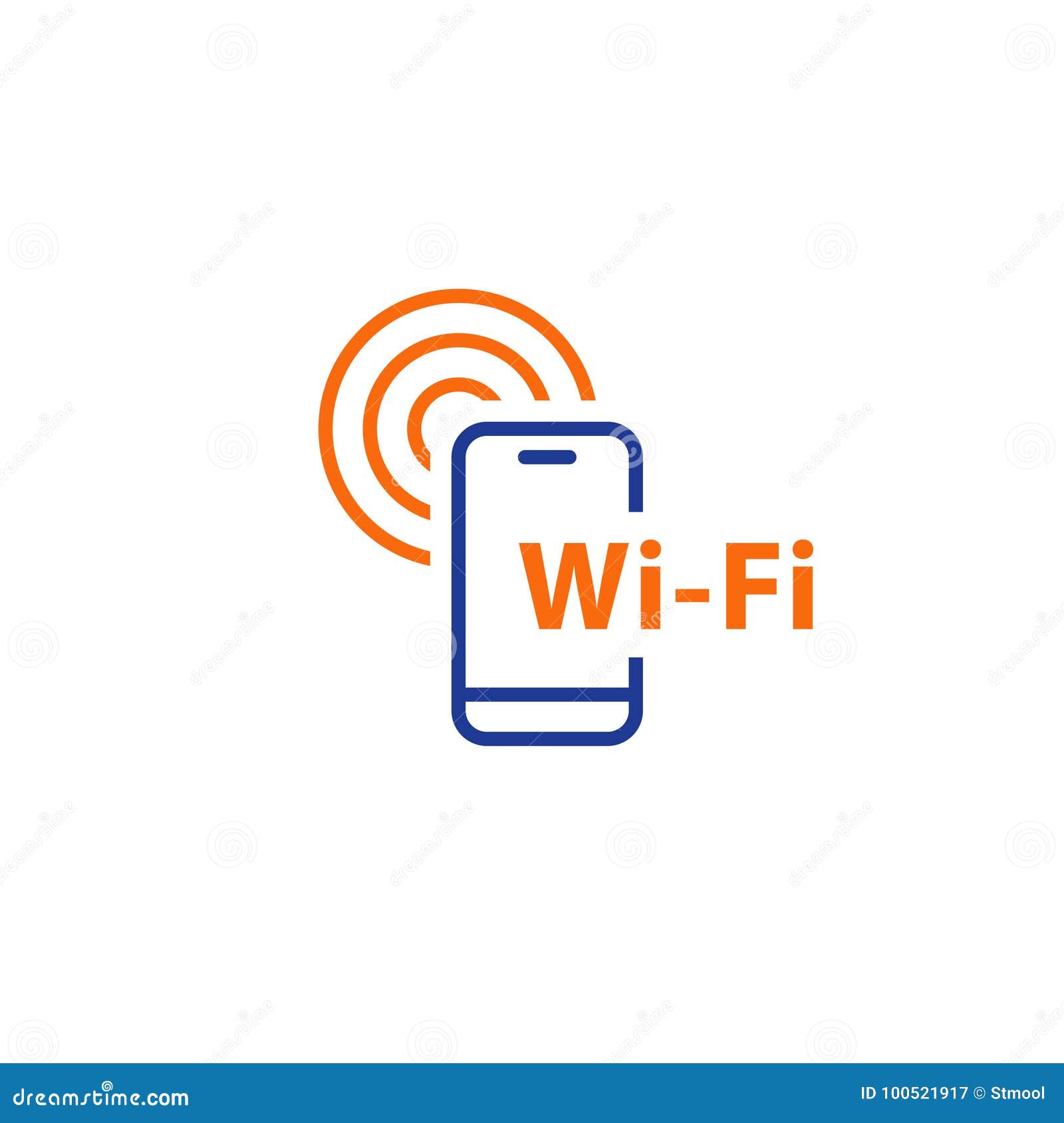 Wi-fi Signal, Phone Internet Connection, Line Icon Stock Vector ...