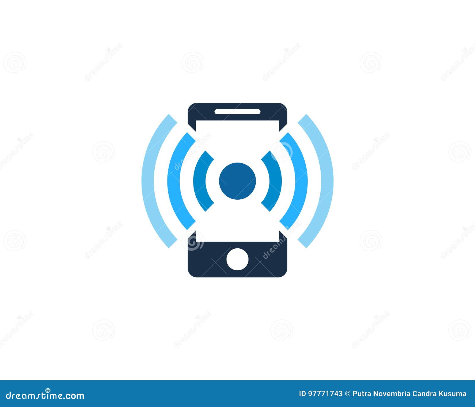 Mobile Phone Wifi Icon Logo Design Element Stock Vector - Illustration ...