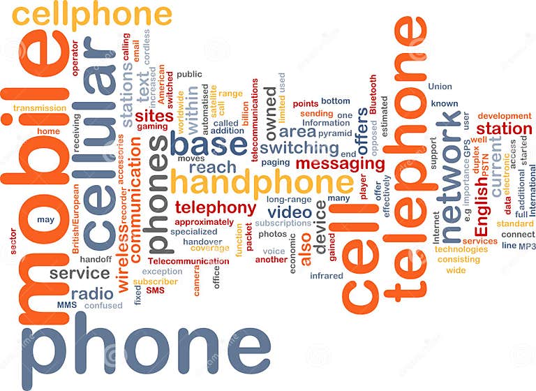 Mobile phone word cloud stock illustration. Illustration of tags - 11346588