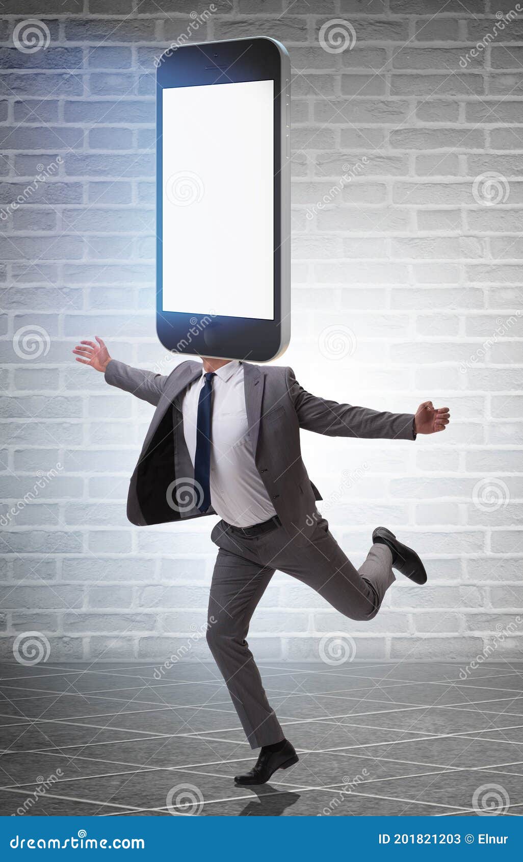 Mobile Phone Zombie Under the Influence of Smartphone Stock Image ...