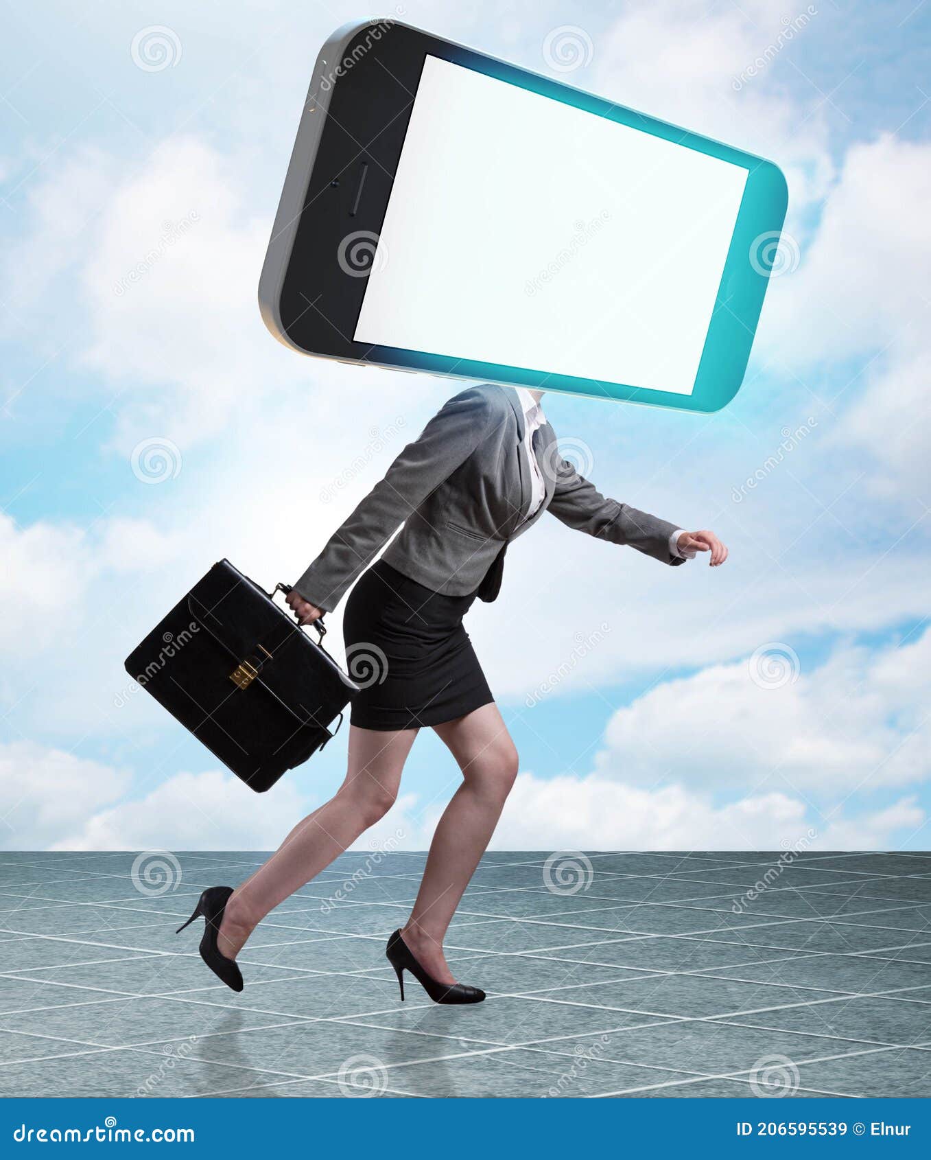 Mobile Phone Zombie Under the Influence of Smartphone Stock Image ...