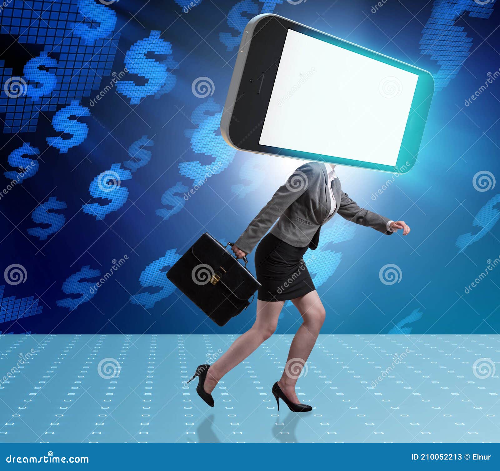 Mobile Phone Zombie Under the Influence of Smartphone Stock Image ...