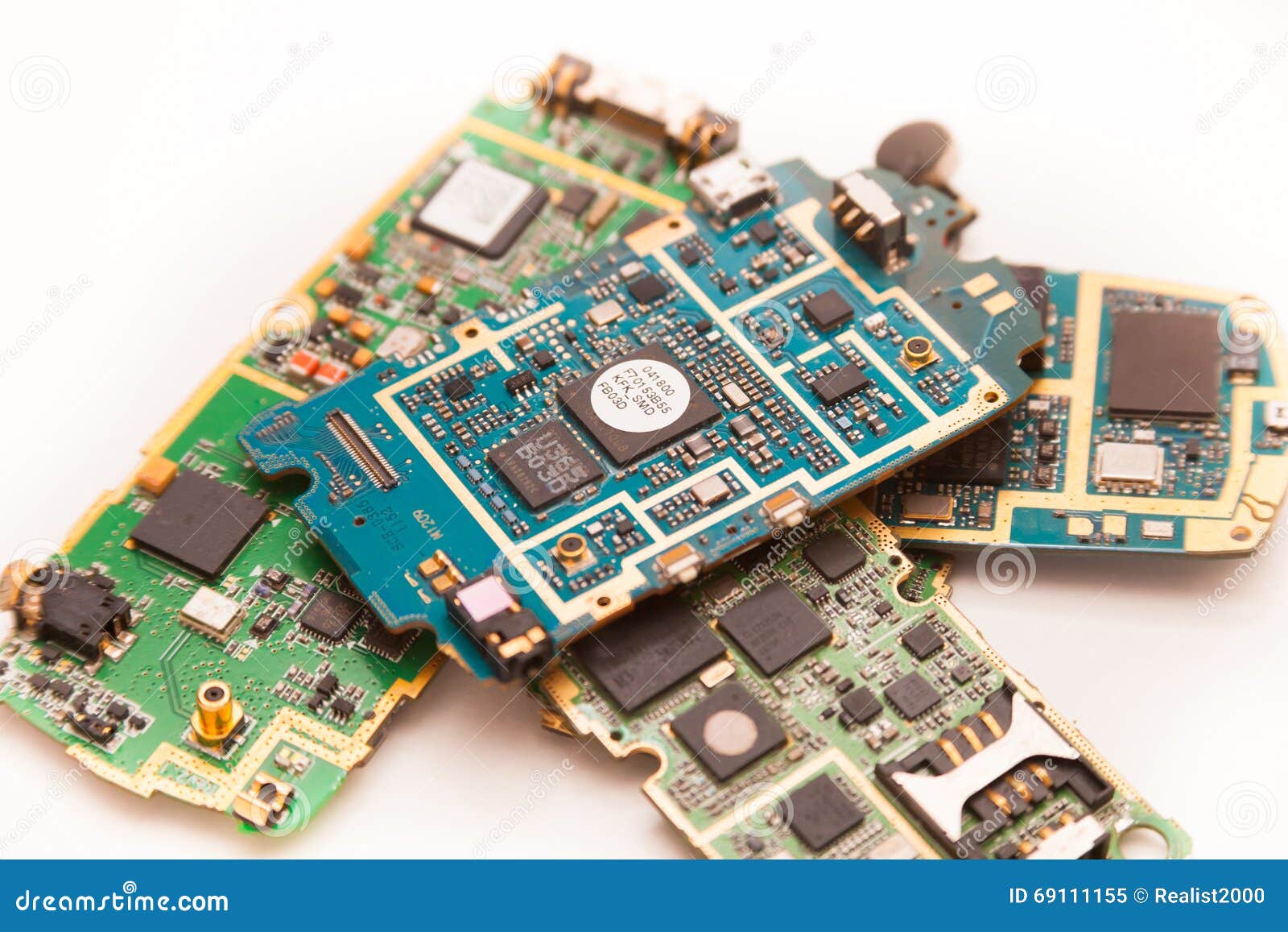 Mobile Phones Electronic Board Stock Image - Image of chip, technology ...