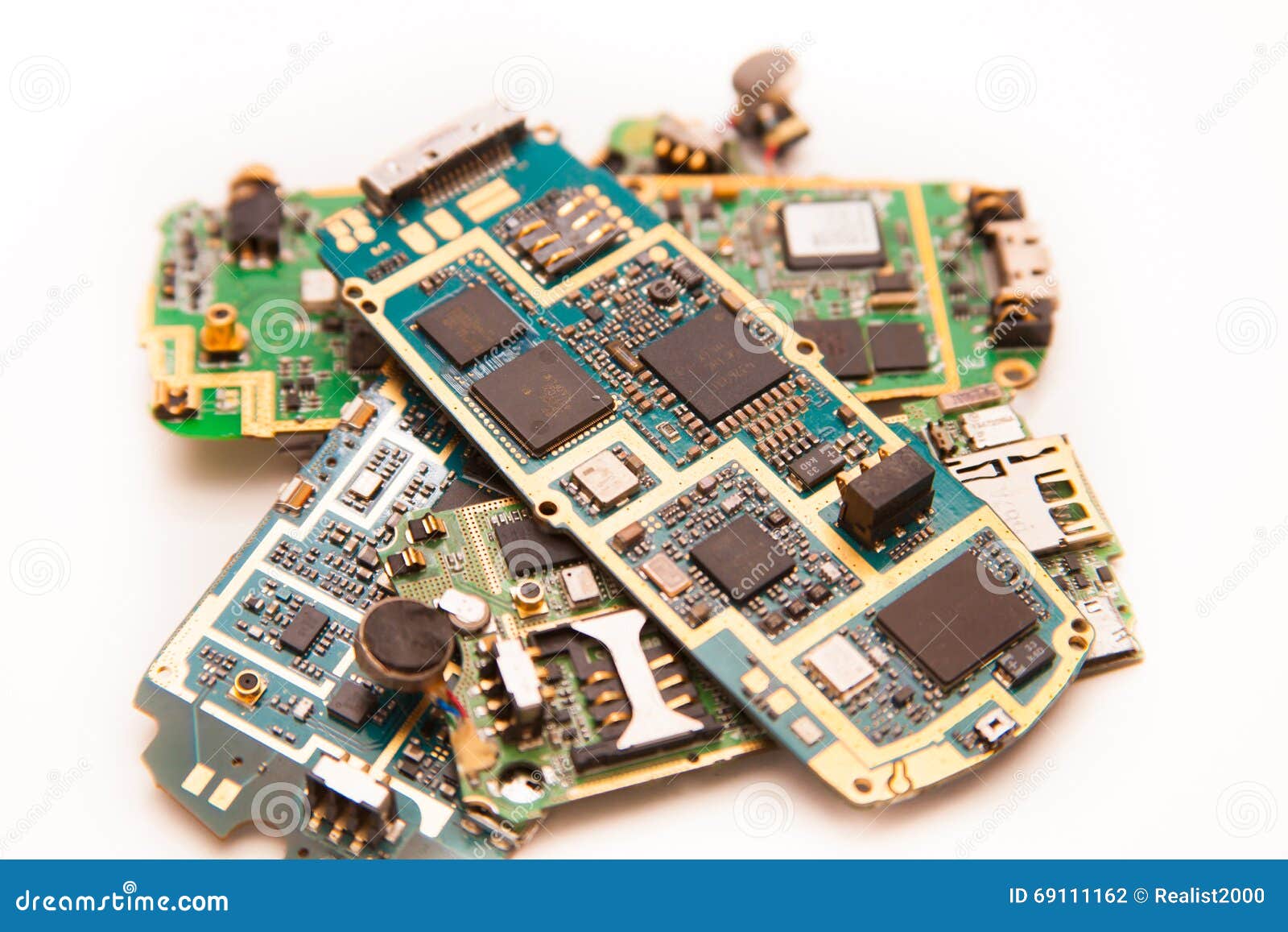 Mobile Phones Electronic Board Stock Photo - Image of capacitor, device ...