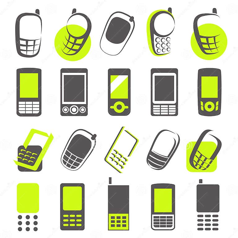 Mobile Phones. Elements for Design Stock Vector - Illustration of ...