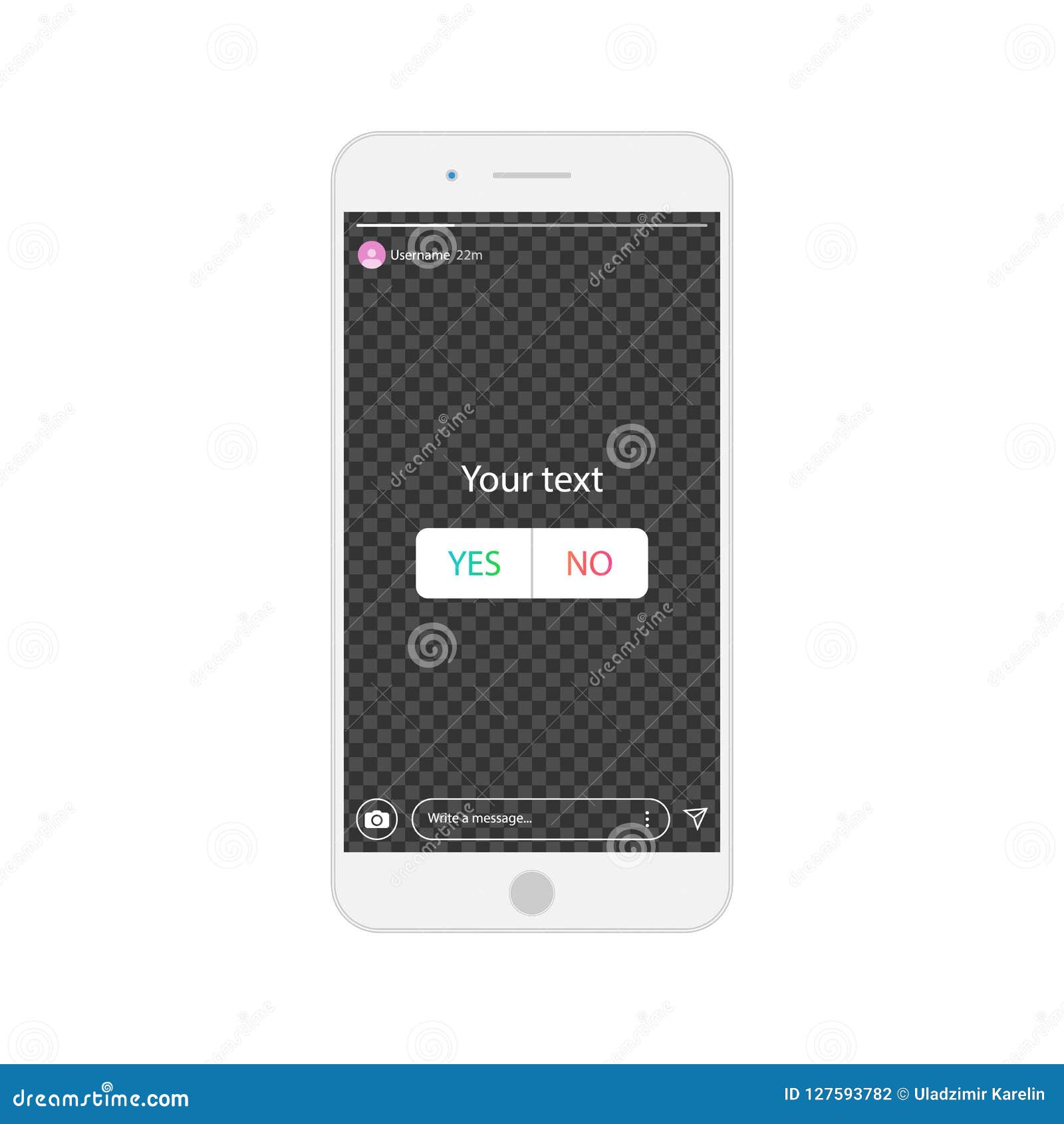Mobile Phones with Poll in Social Media. Interface a Poll. Template a ...