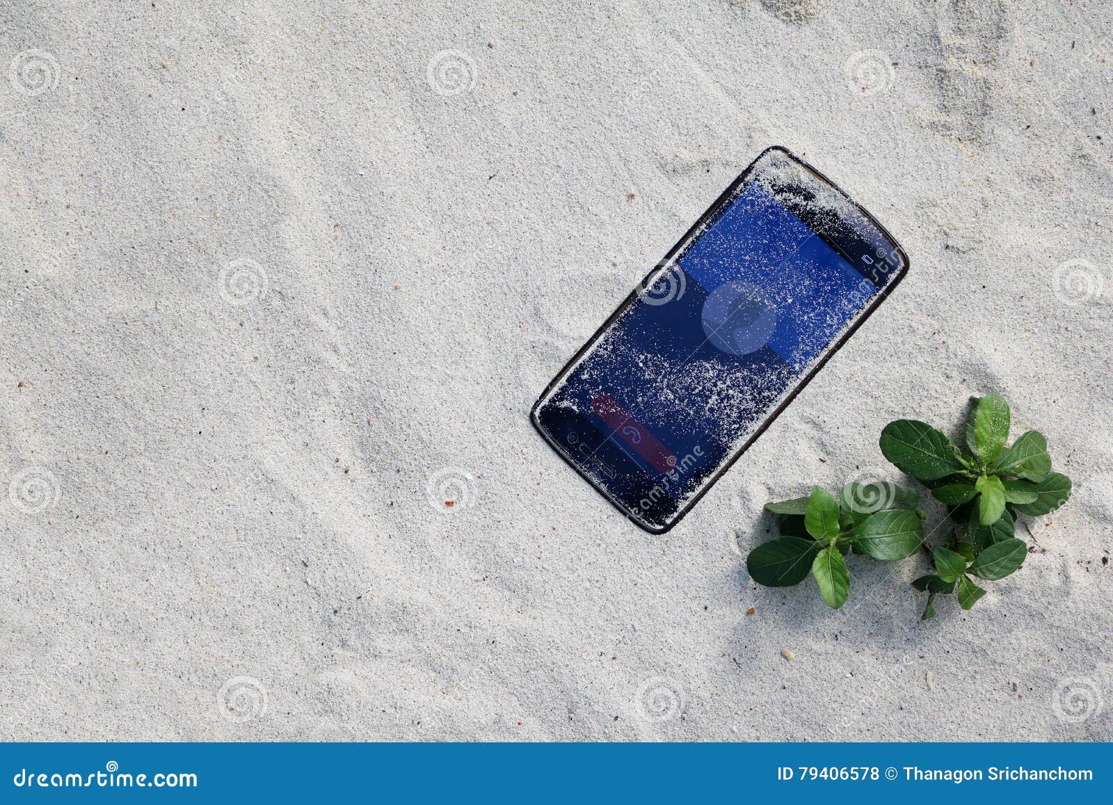 Mobile phones in the sand. stock photo. Image of repair - 79406578
