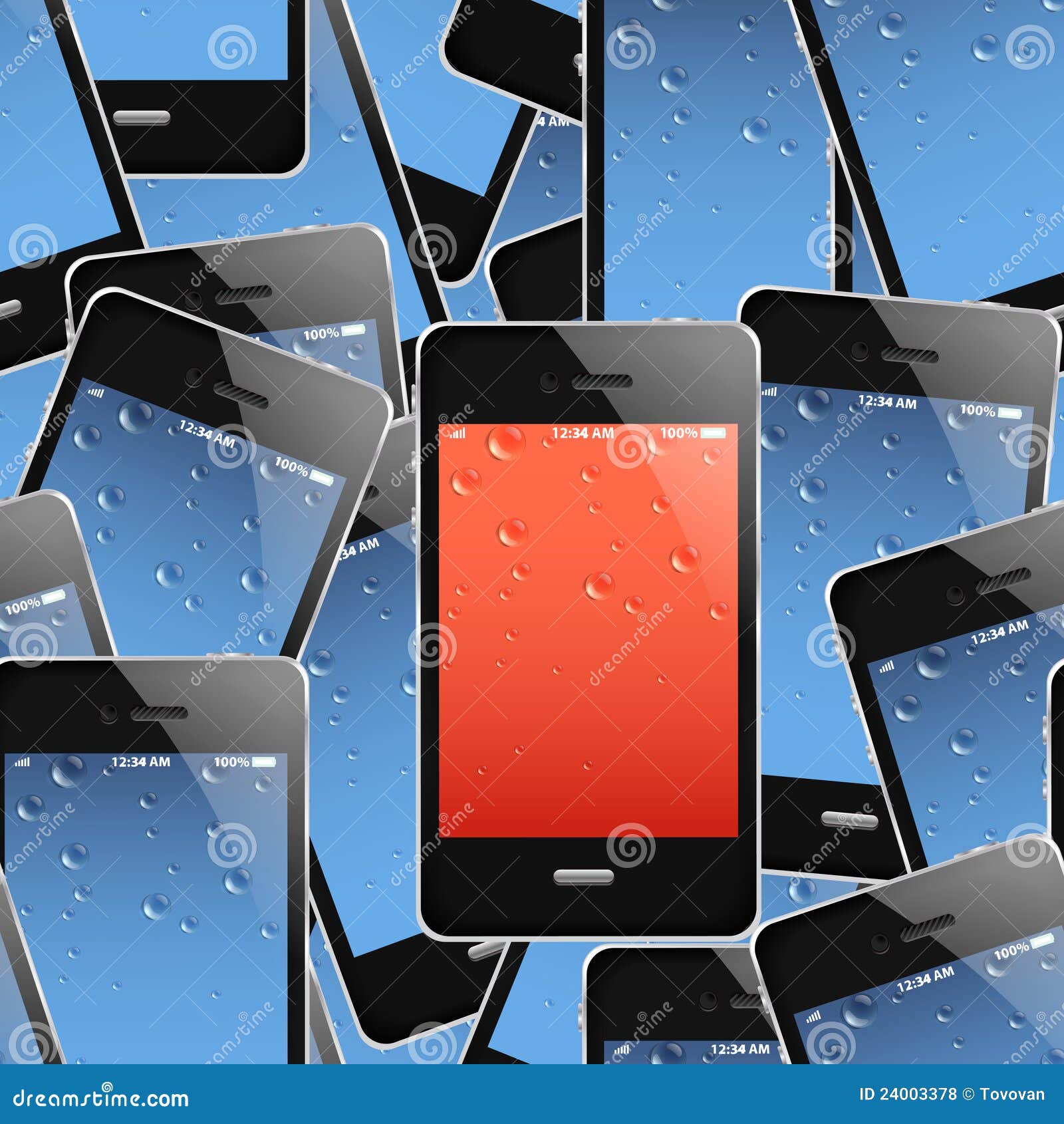 Mobile Phones Seamless Background Stock Vector - Illustration of device ...