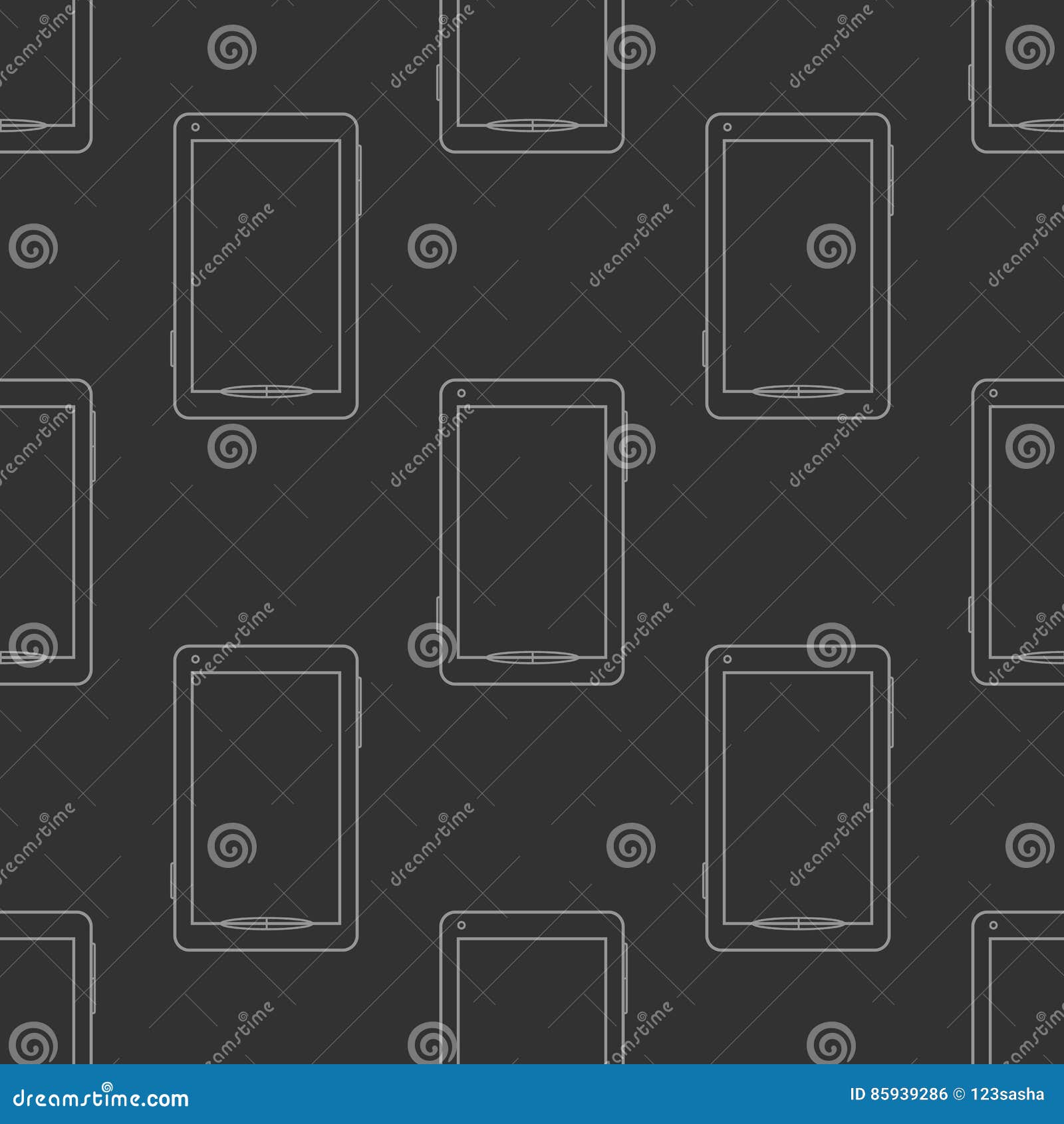Mobile Phones Seamless Pattern Stock Vector - Illustration of phone ...