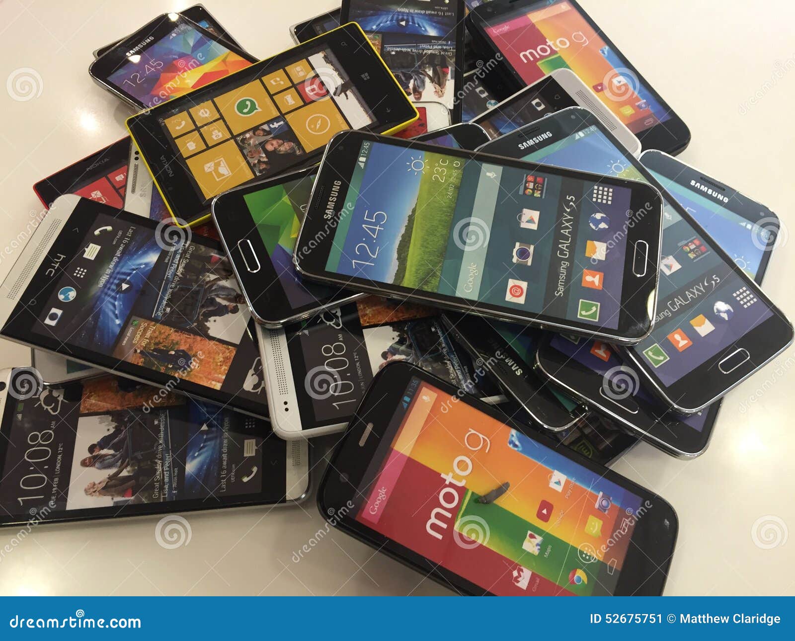 Mobile phones editorial photo. Image of mobile, telecoms - 52675751