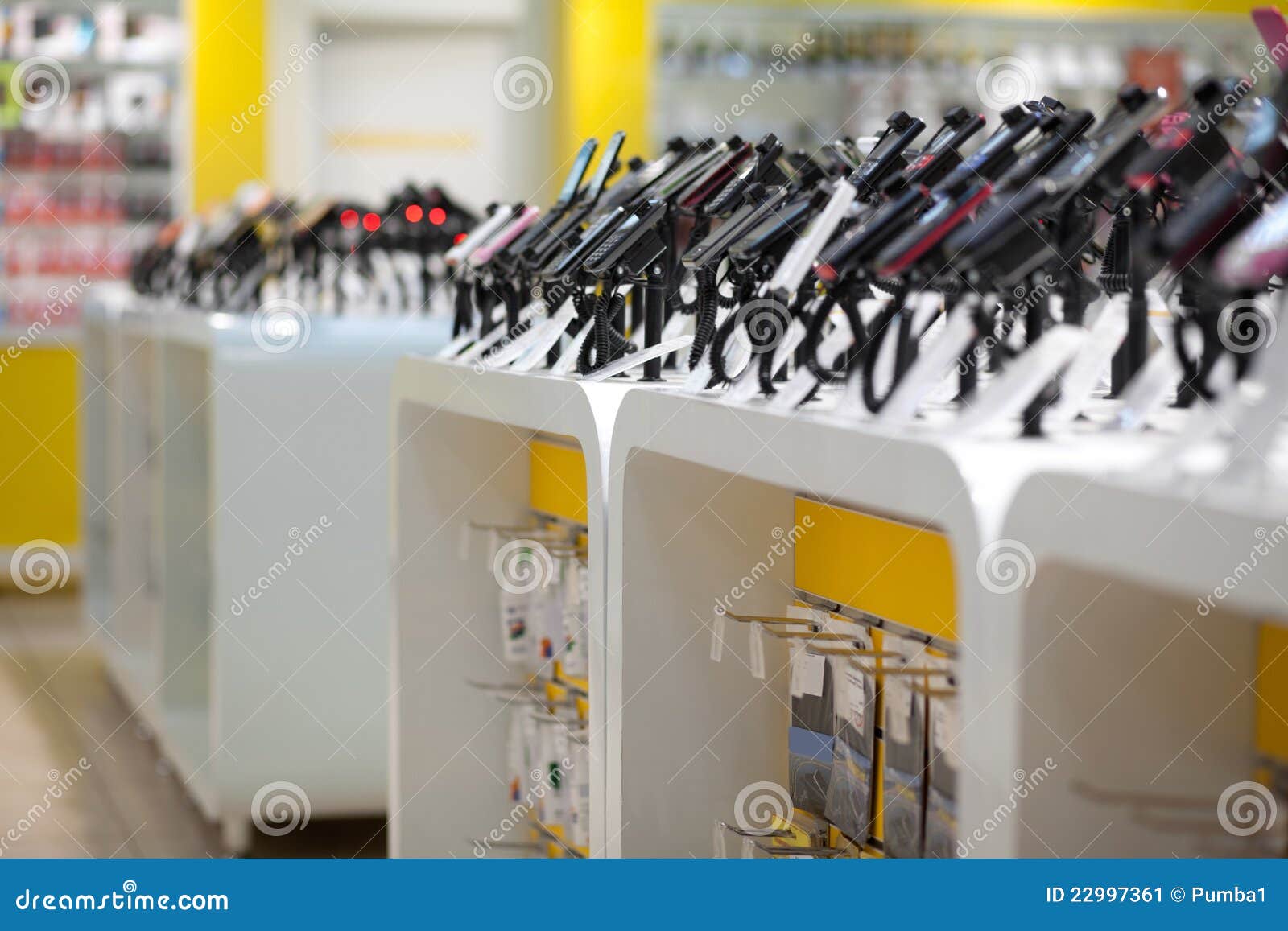 Mobile phones in store stock image. Image of information - 22997361
