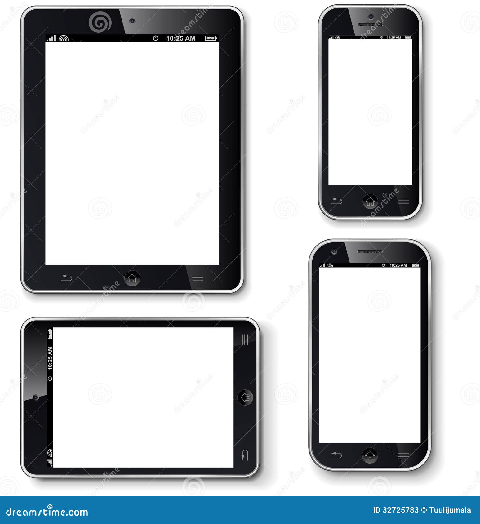 Mobile phones and tablets stock vector. Illustration of portable - 32725783