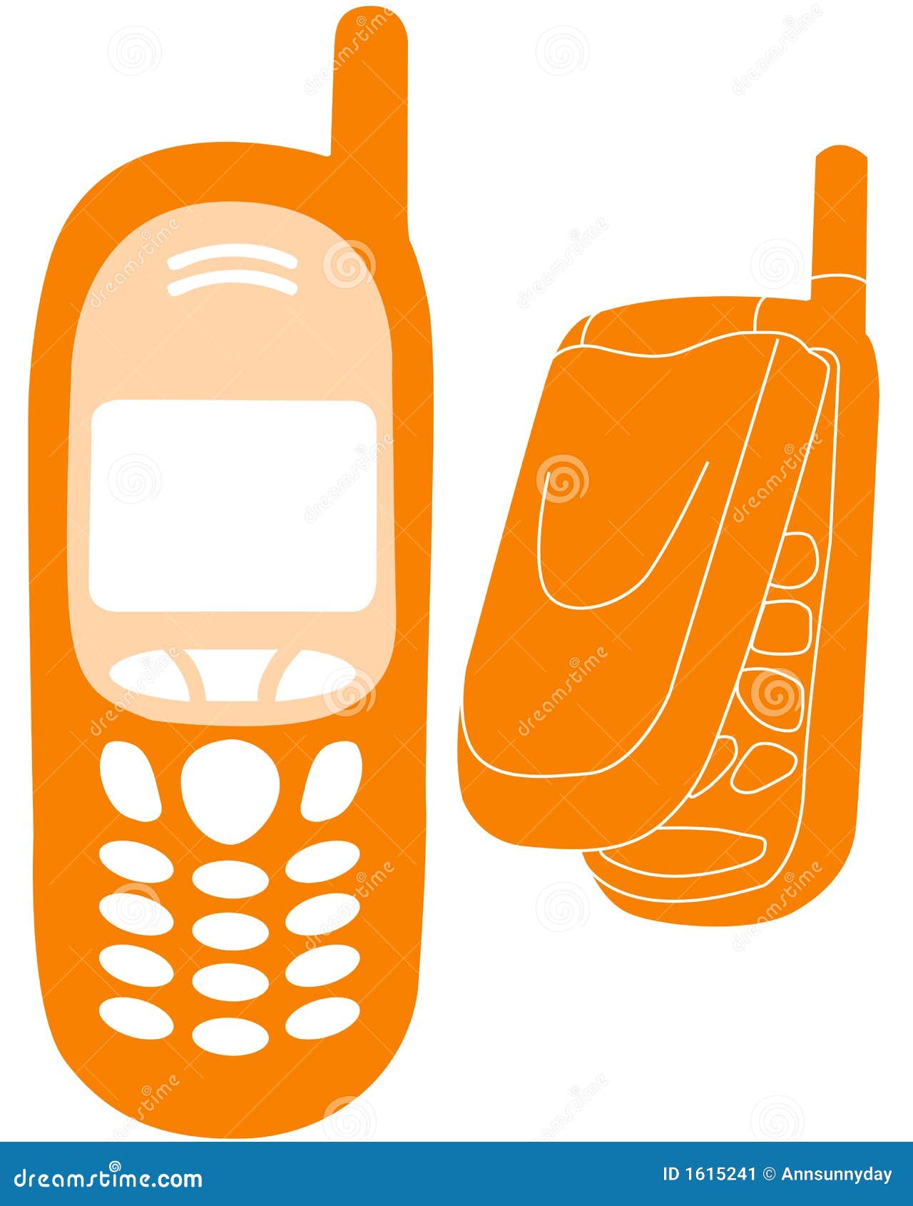 Mobile phones - vector stock vector. Illustration of numbers - 1615241